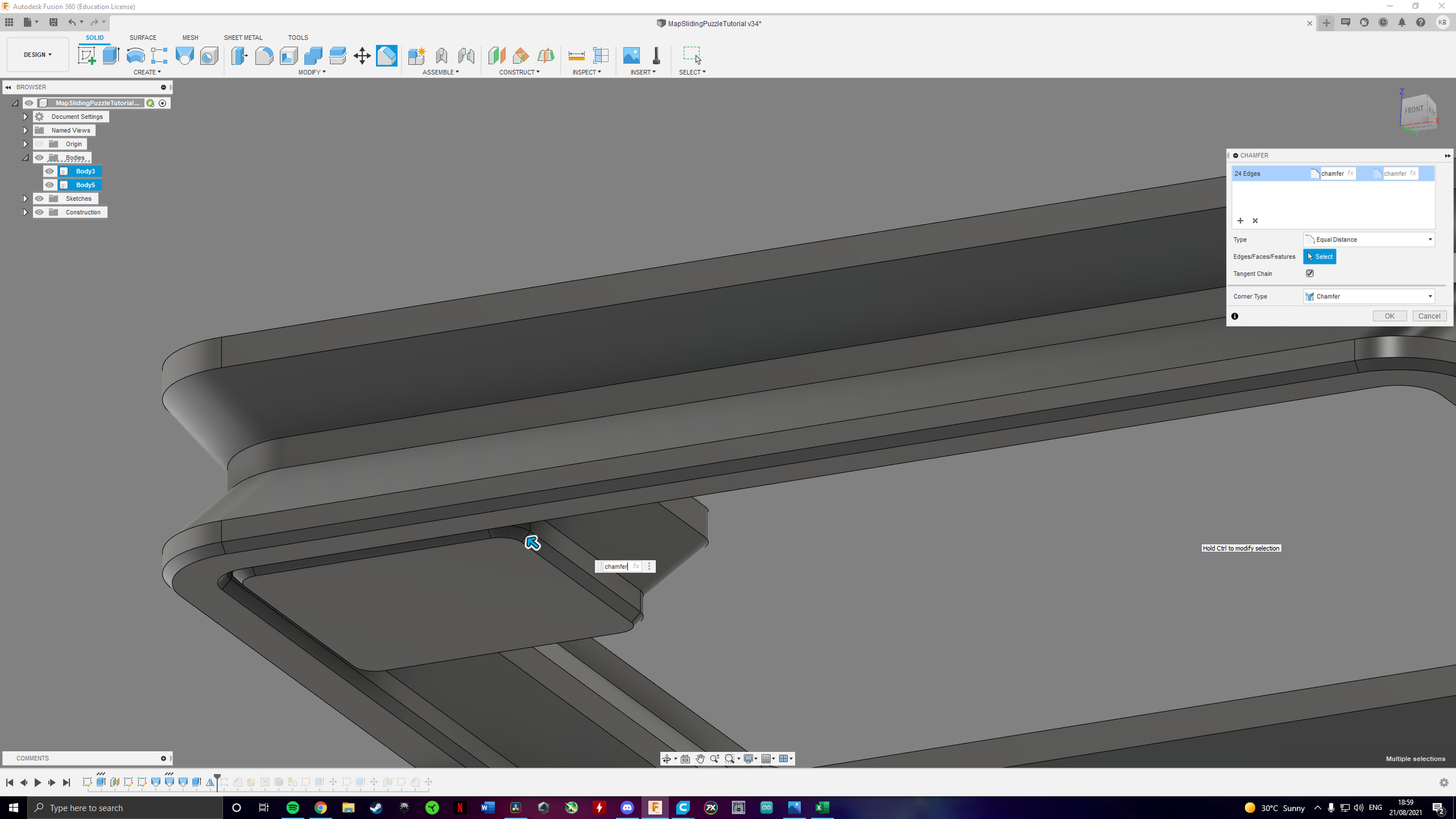 Map Sliding Puzzle 3D Printed - Fusion 360 : 28 Steps (with Pictures ...