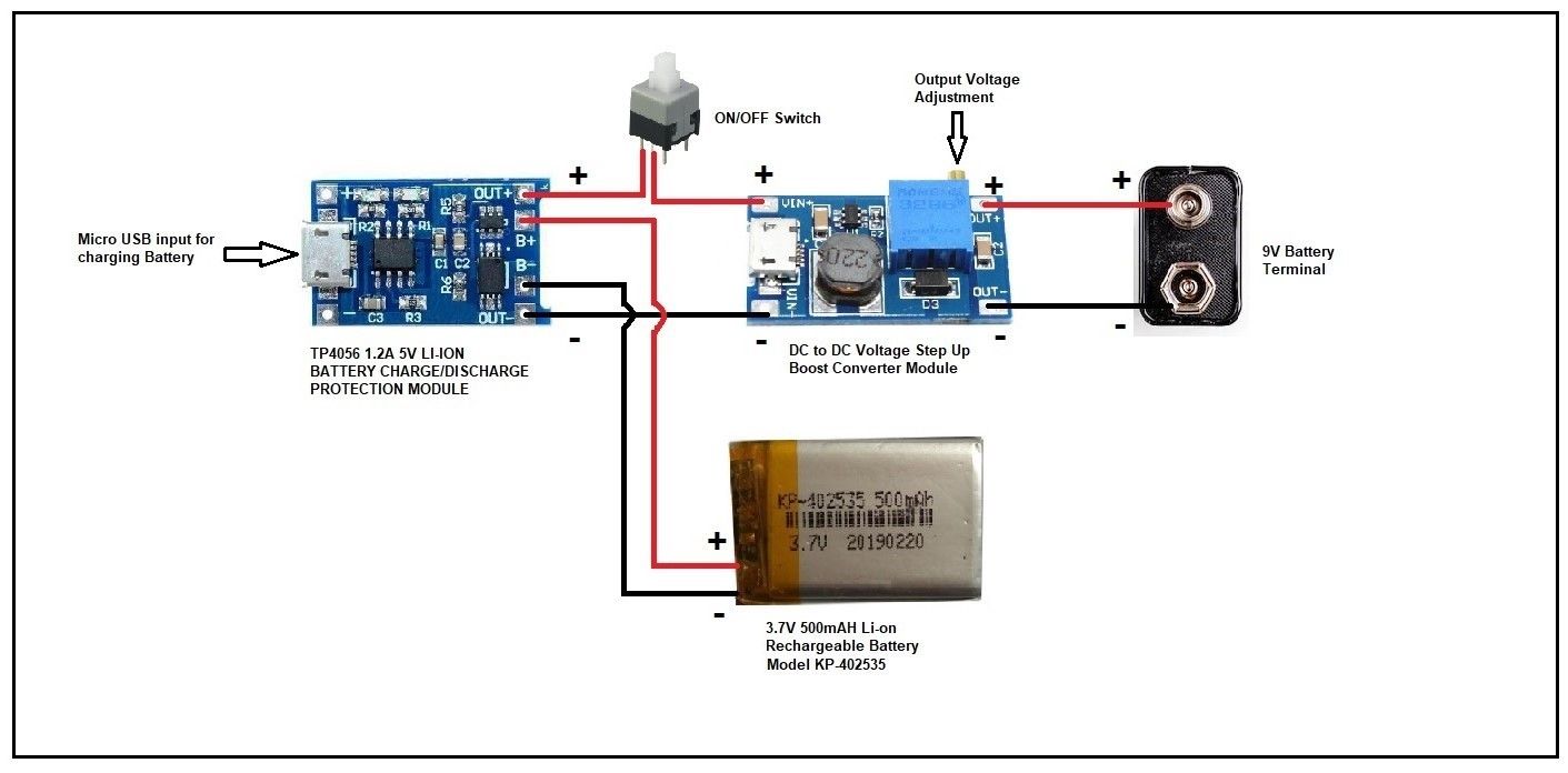 How to Make USB Rechargeable 9V Li-ion Battery : 3 Steps - Instructables