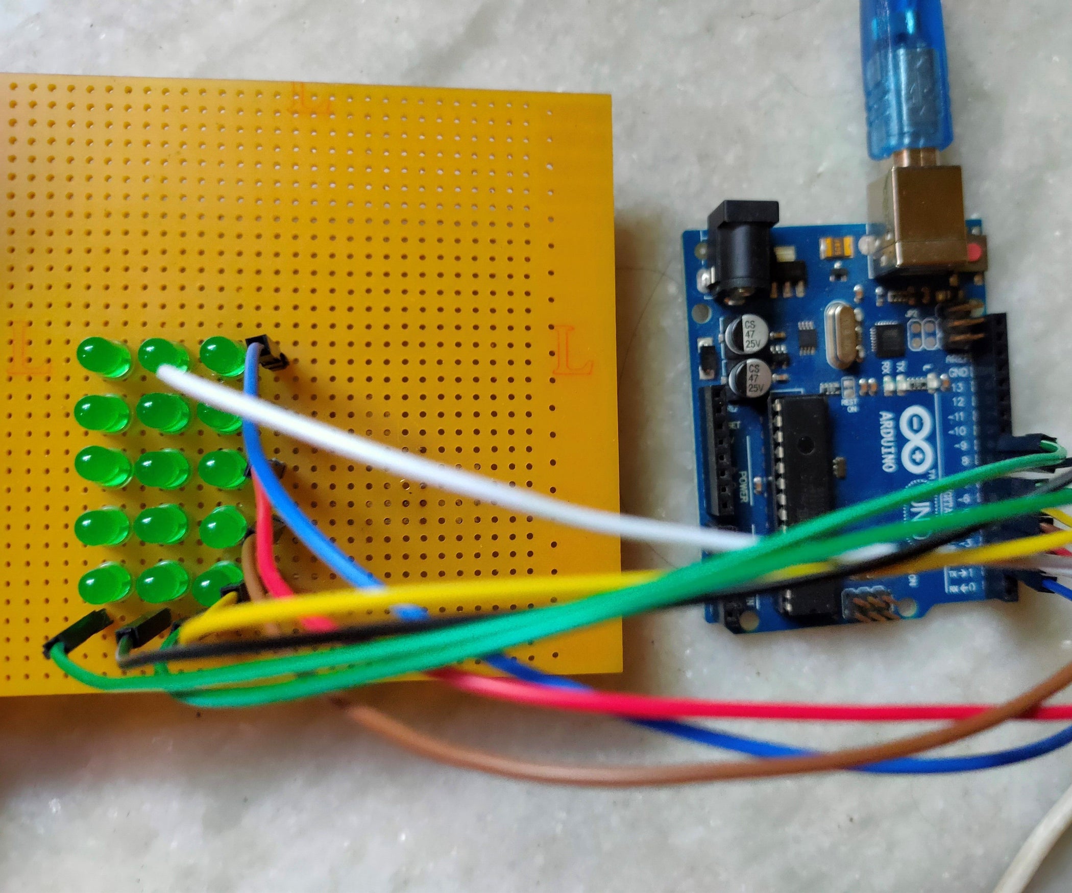 5X3 MATRIX DISPLAY USING LEDs AND CONTROL IT USING ARDUINO : 3 Steps ...