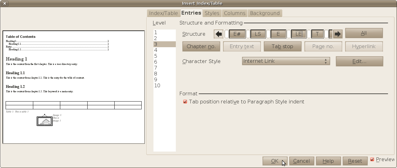How to Create a Table of Contents in OpenOffice/LibreOffice : 9 Steps ...