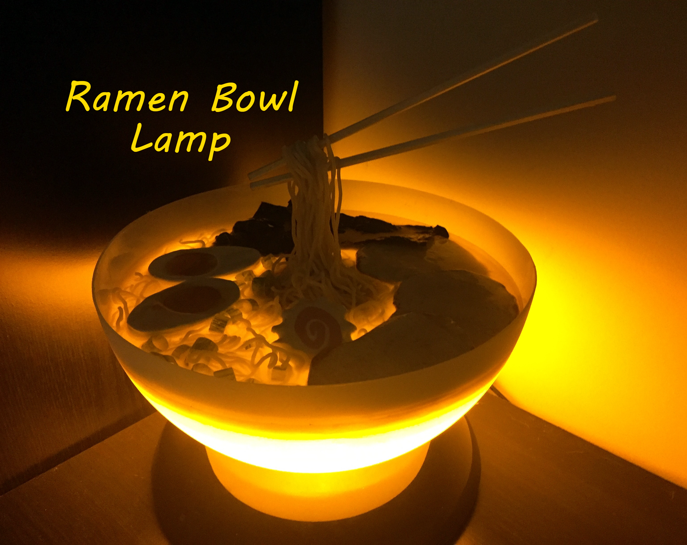 Ramen Bowl Lamp With Yellow LEDs : 17 Steps (with Pictures) - Instructables