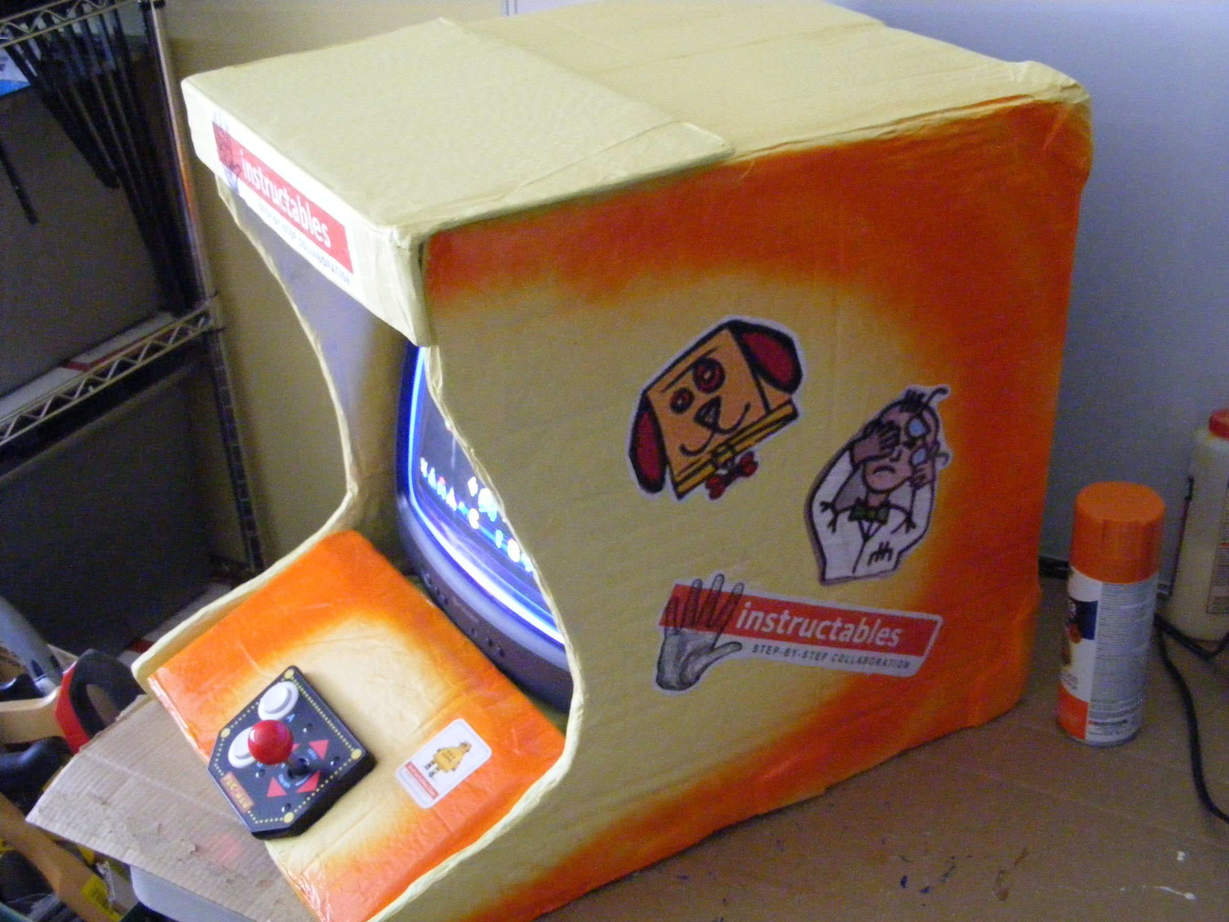 Cardboard Bar Top Arcade Game Console - Lithium Rain Recycled ...