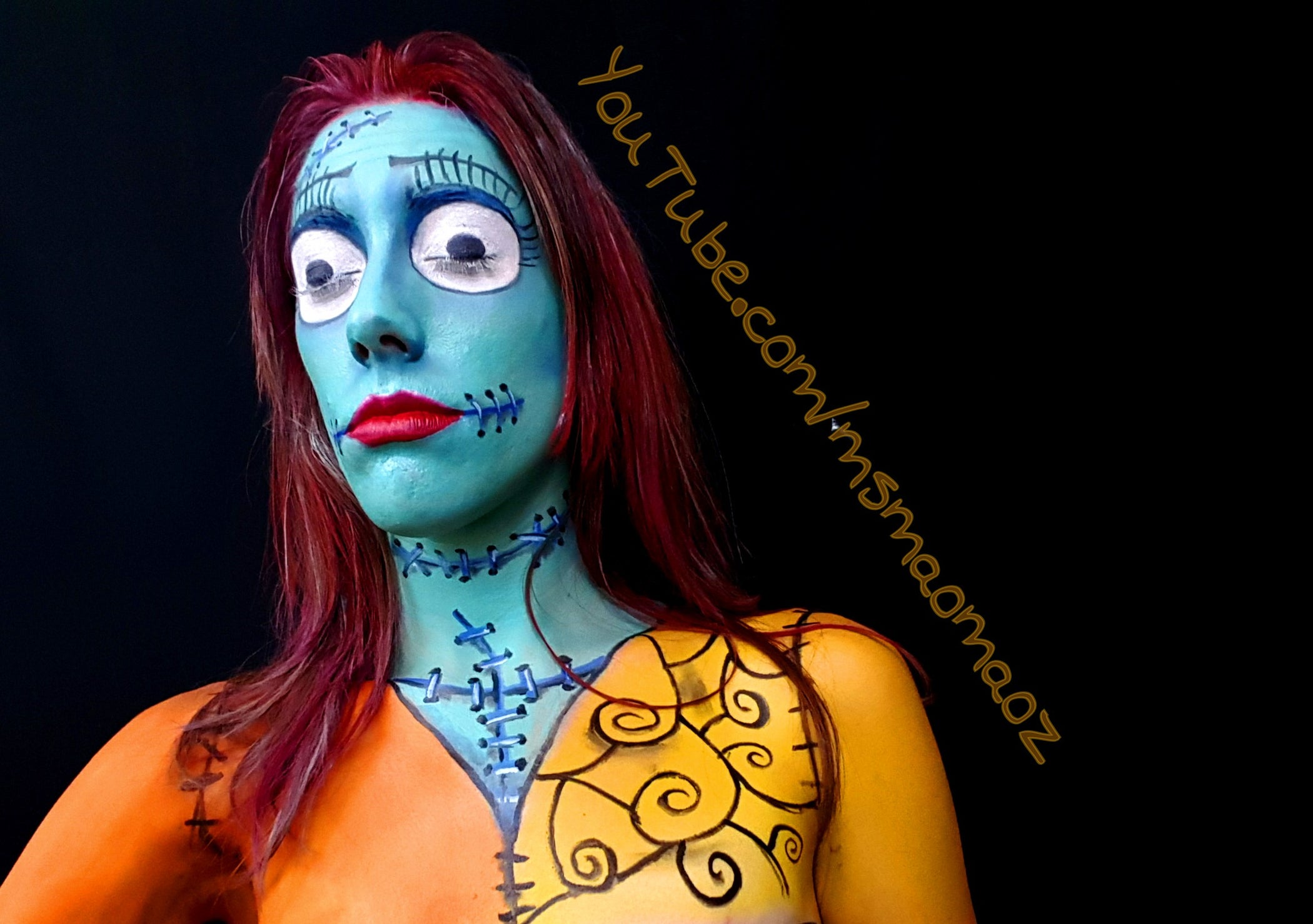 Sally From Nightmare Before Christmas Makeup Transformation 8 Steps sally-from-nightmare-before-christmas-makeup-transformation-8-steps