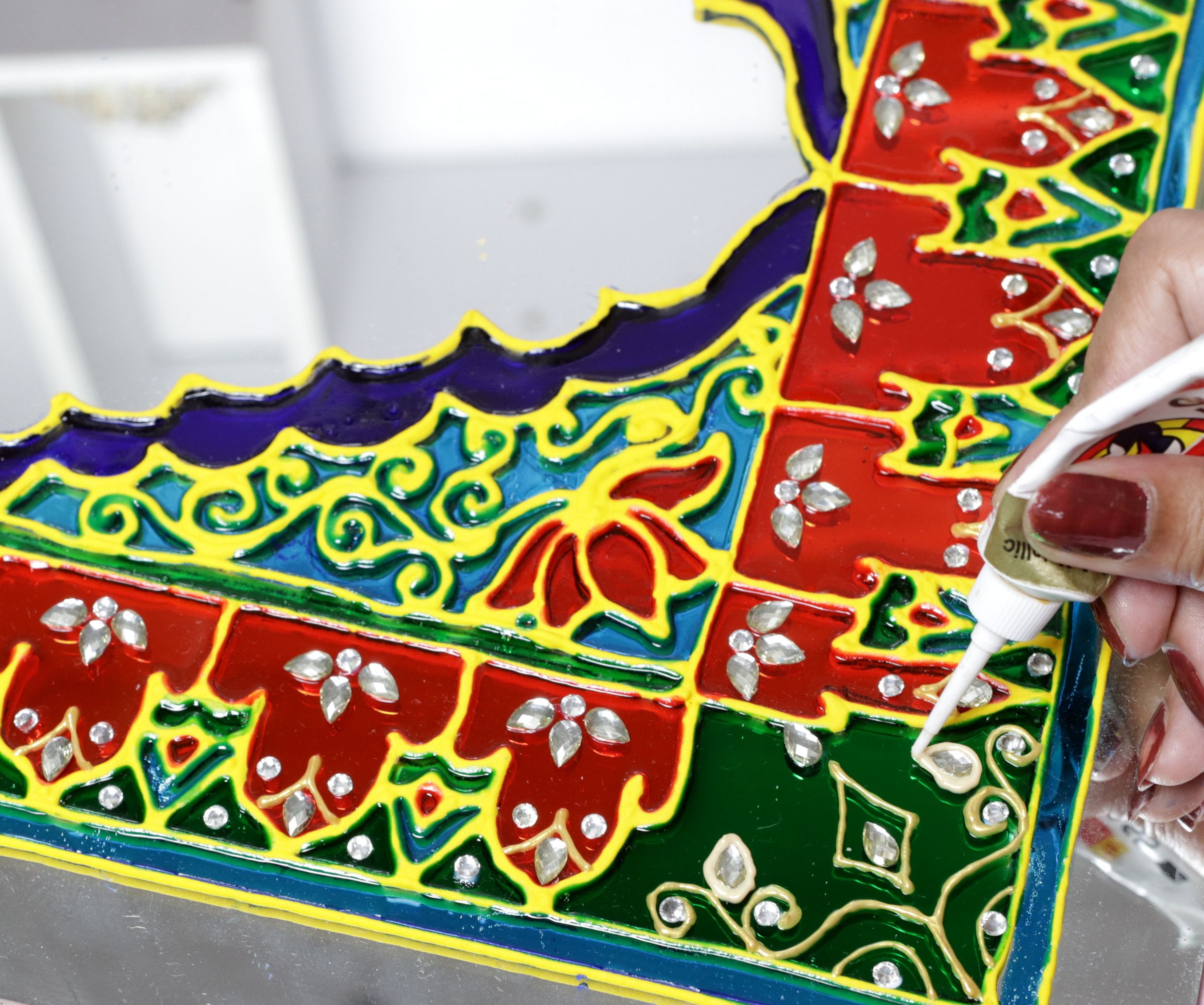 DIY Meenakari Mirror : 13 Steps (with Pictures) - Instructables