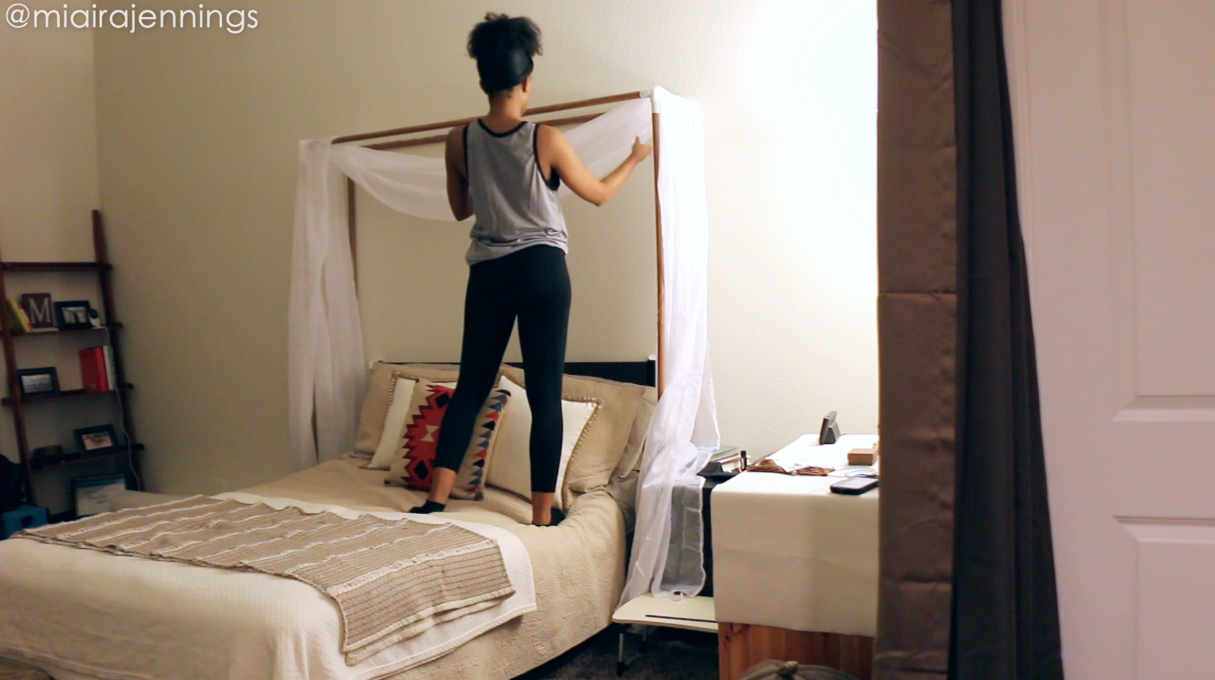 DIY Faux Wood PVC Pipes Bed Canopy : 8 Steps (with Pictures ...