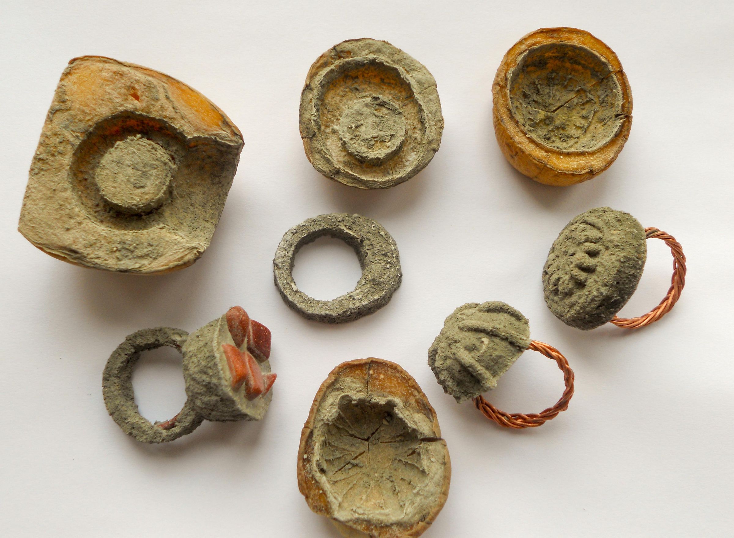 How to Make Molds From Potatoes and Cast Concrete Rings (Jewelries) : 9 ...