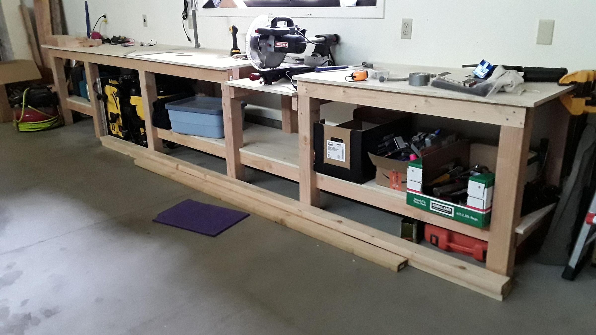 $100 10ft Work Bench/Surface With Storage : 12 Steps (with Pictures ...