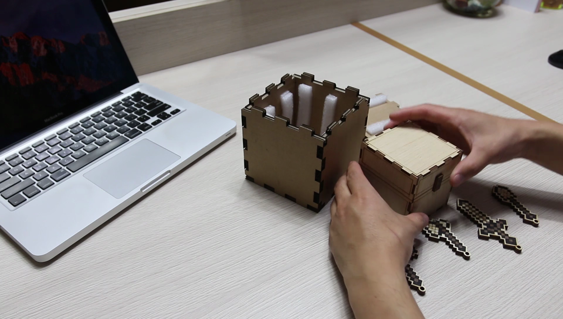 Minecraft Keychain Plywood Laser Cut : 4 Steps (with Pictures ...