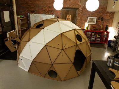 Geodesic Dome From Laser-Cut Cardboard : 4 Steps (with Pictures ...