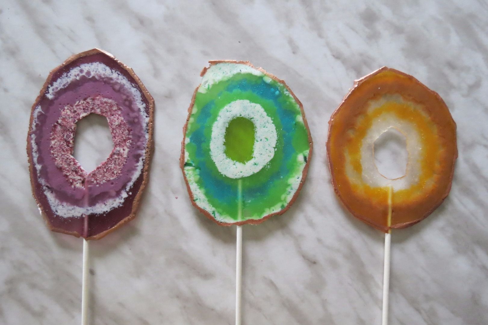 Agate Rock Lollipops From Crushed Candy -- Simple and Easy! : 4 Steps ...