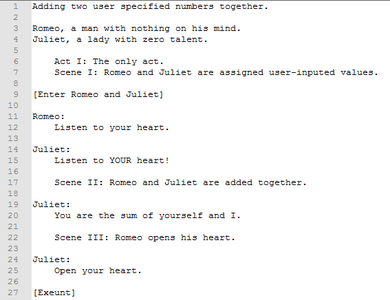 Simple Addition Program in Shakespeare Programming Language : 18 Steps - Instructables