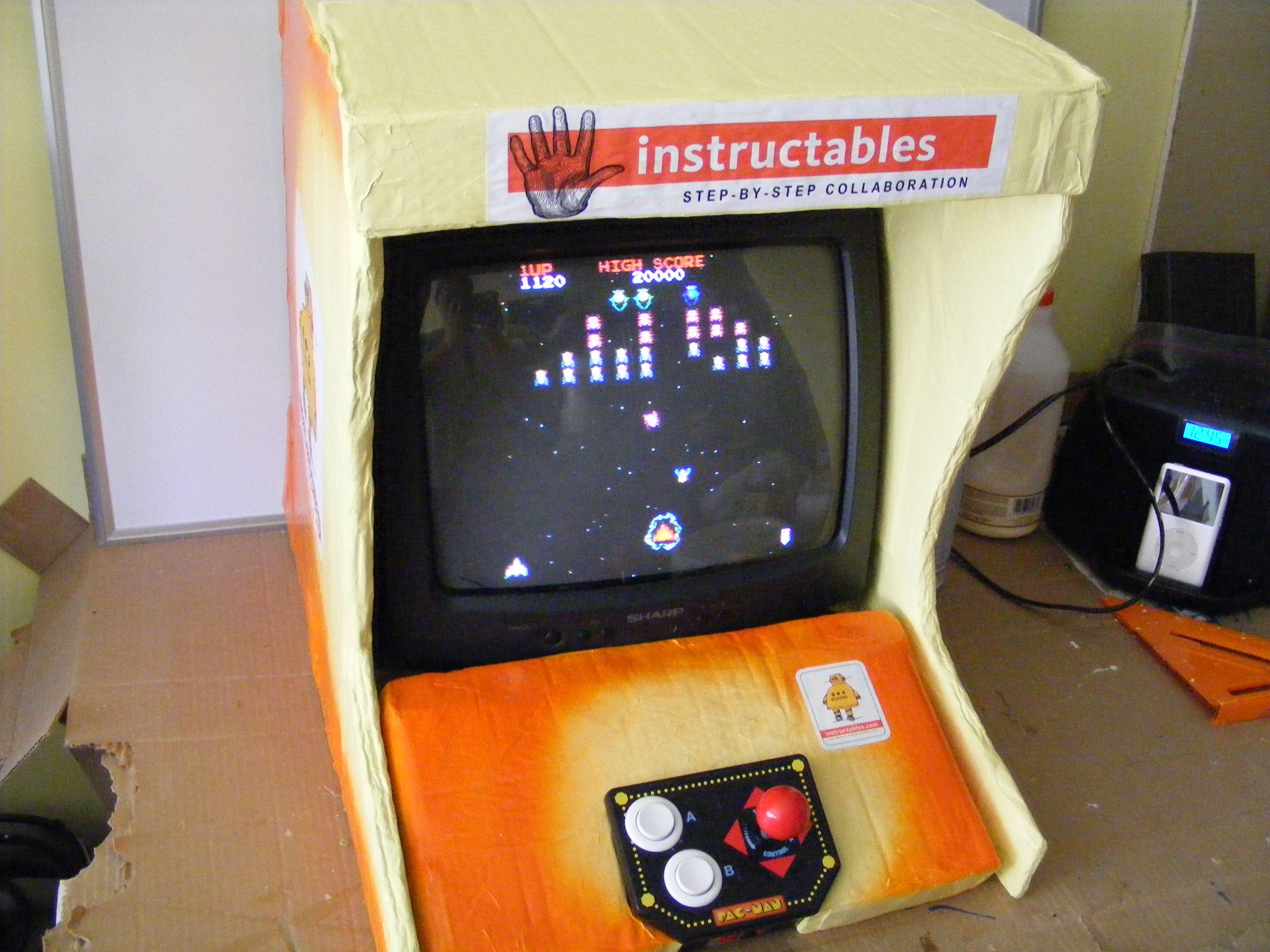 Cardboard Bar Top Arcade Game Console - Lithium Rain Recycled ...