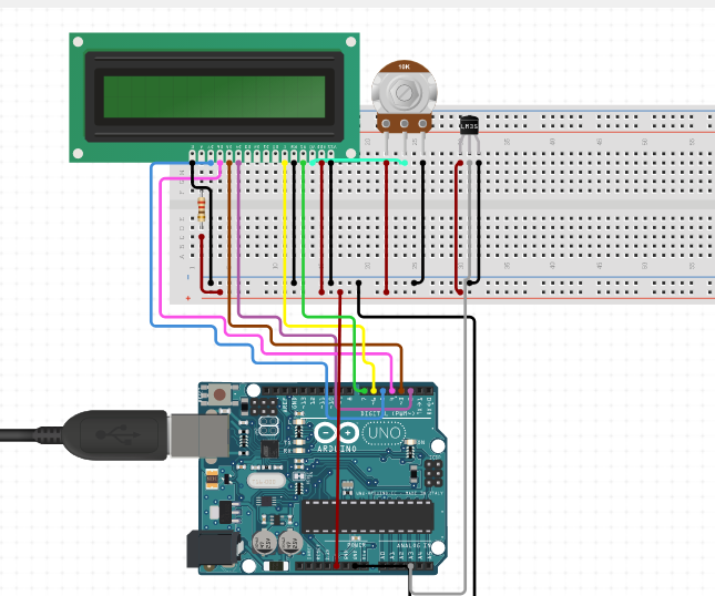Arduino Based Digital Thermometer 3 Steps Instructables