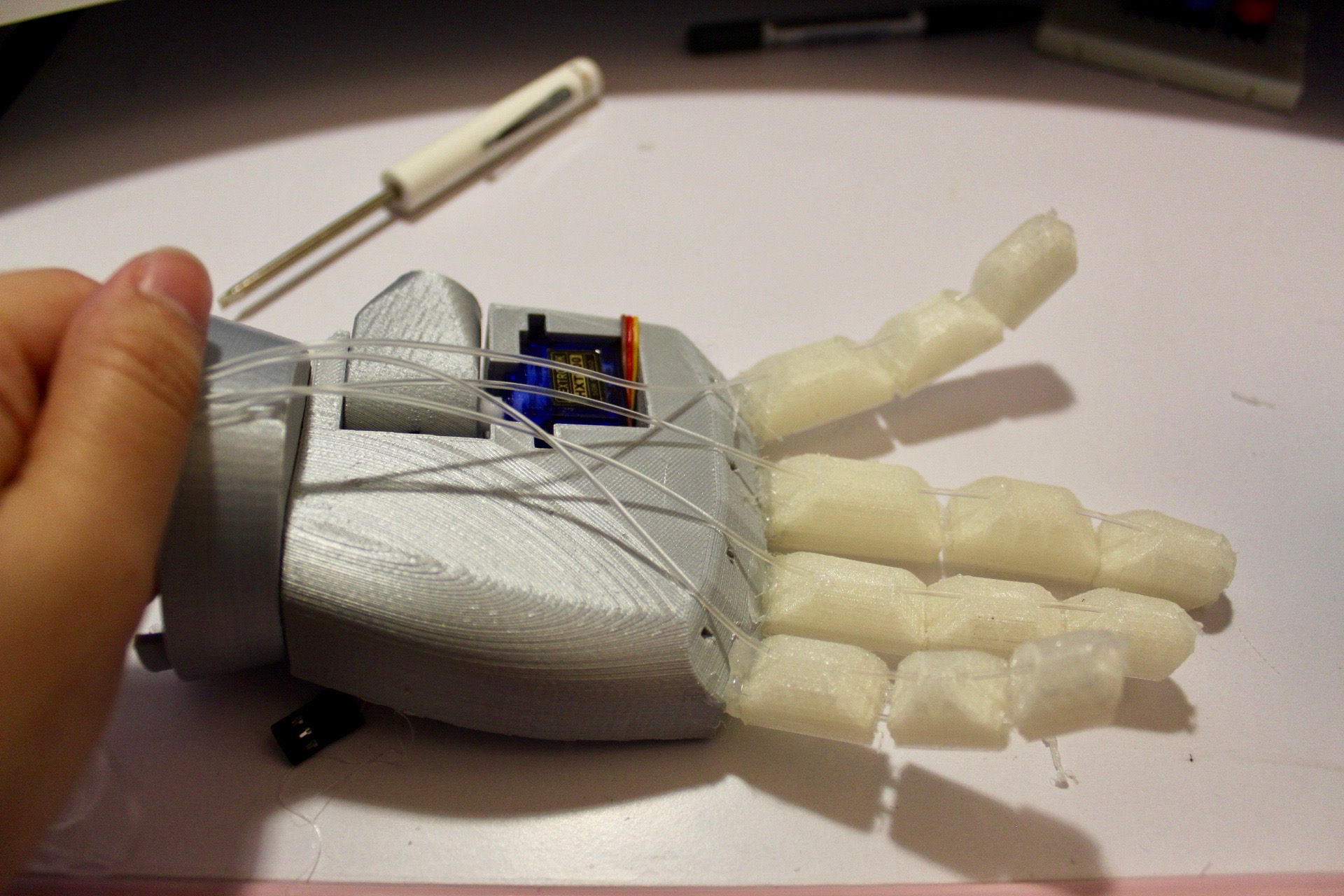 3D Printed Robotic Hand With Bluetooth Control : 18 Steps (with ...