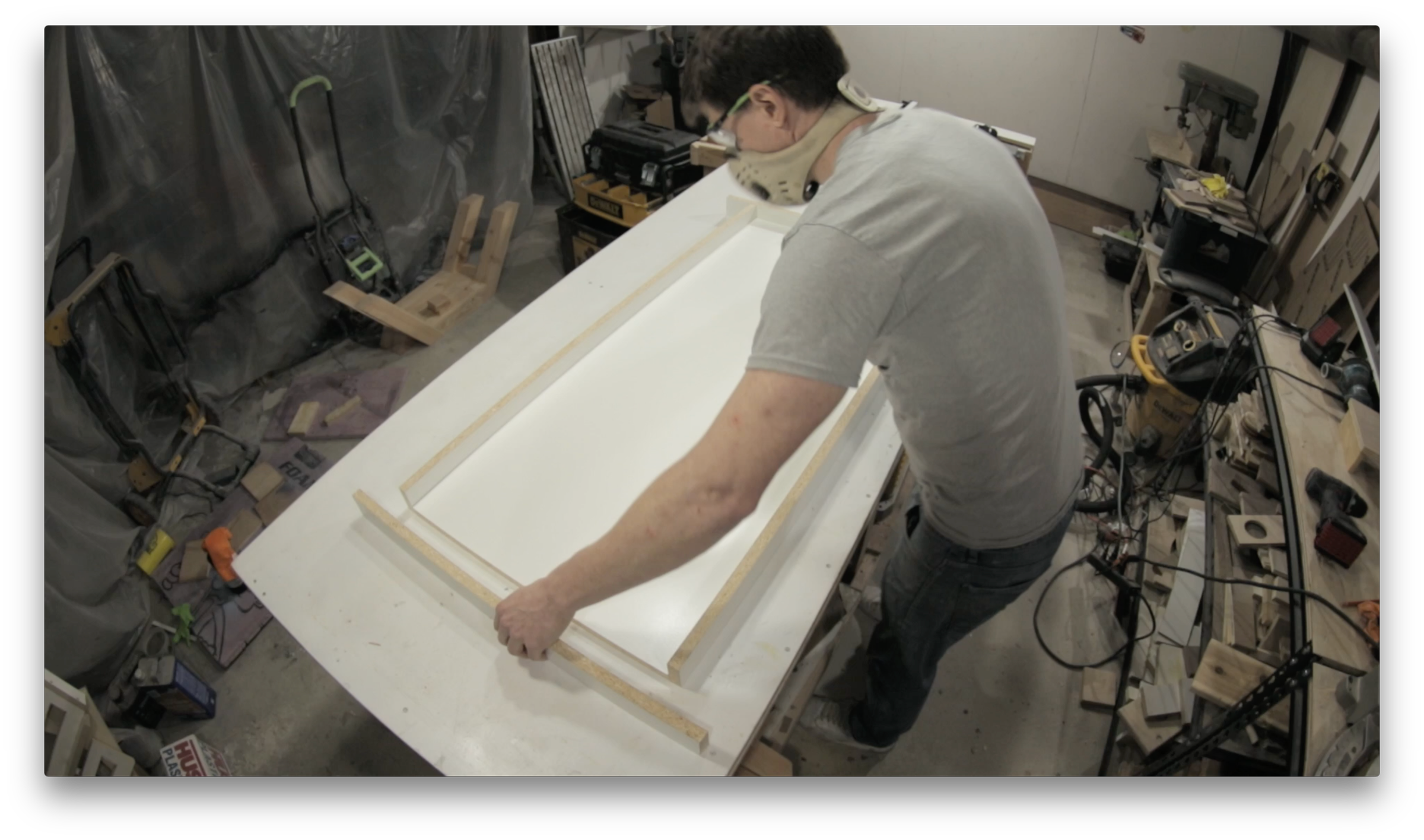 Make a "Marble" Table From Concrete W/ Torched Wood Base : 9 Steps ...