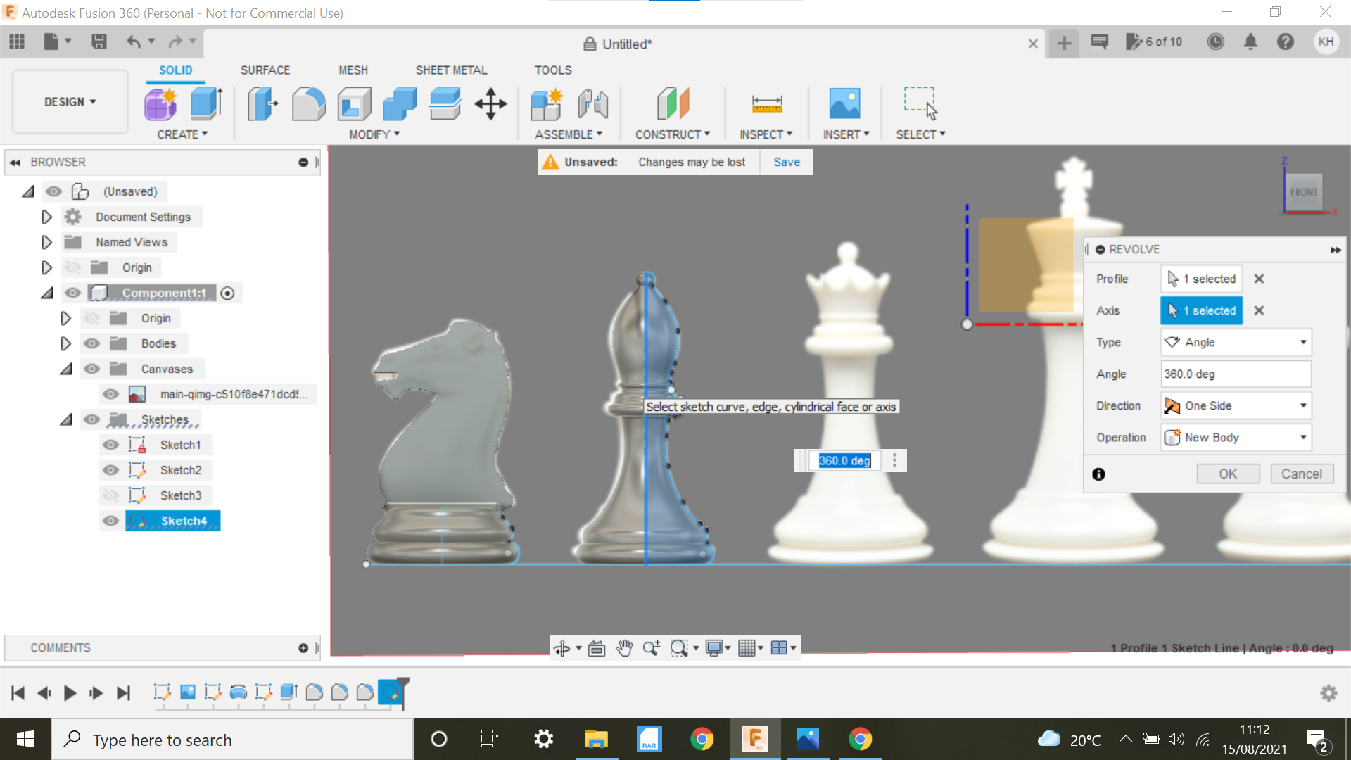 Chess Pieces 3D Printed Designed With Fusion 360 : 4 Steps (with ...
