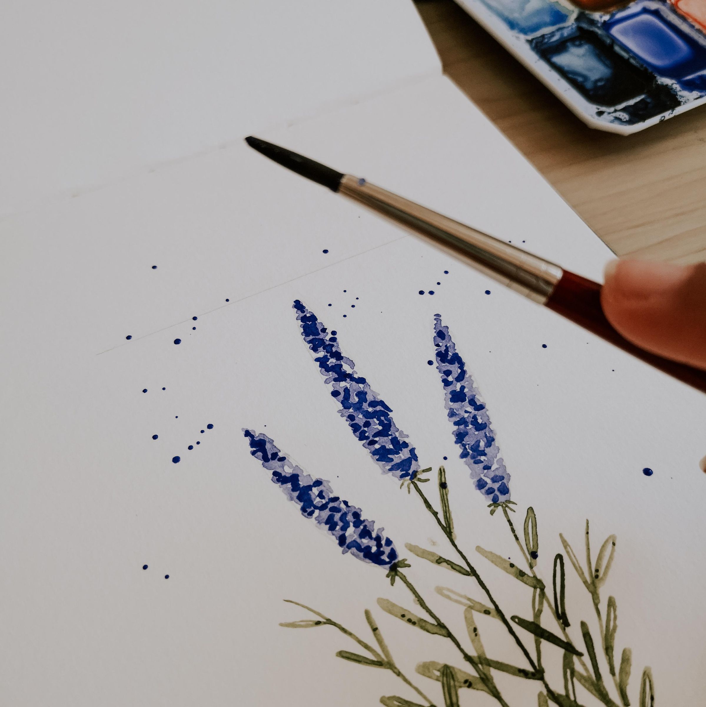How to Paint a Beautiful Watercolor Lavender : 8 Steps (with Pictures ...