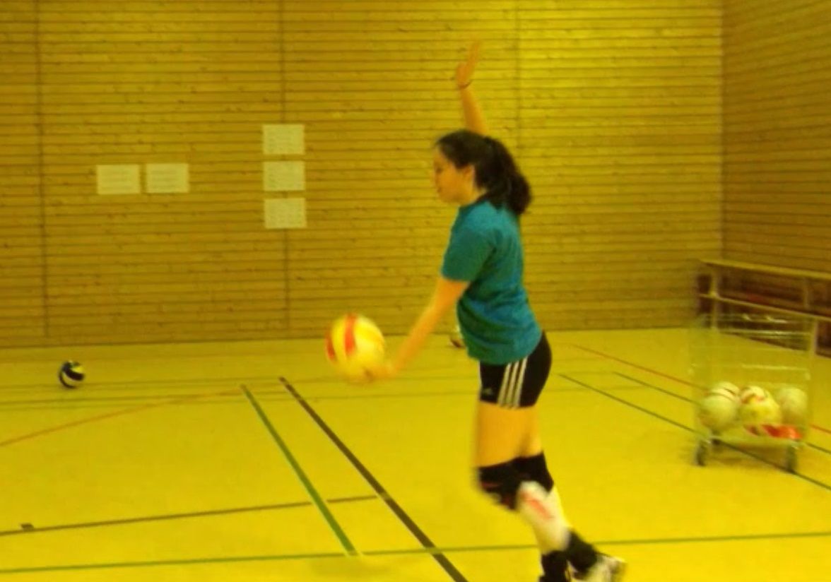 Jump Serving A Volleyball