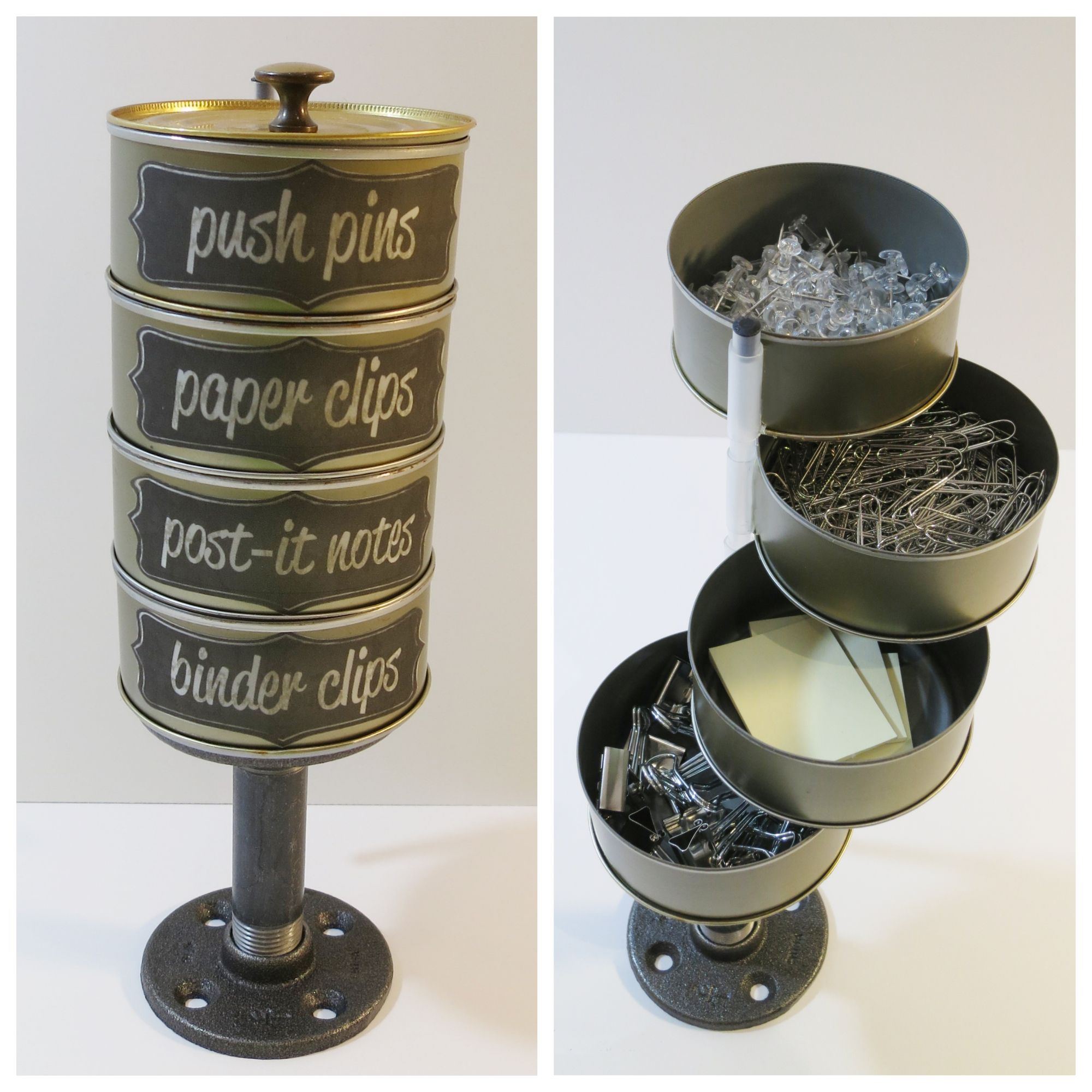 Tuna Can Swing Out Storage Tower : 16 Steps (with Pictures) - Instructables