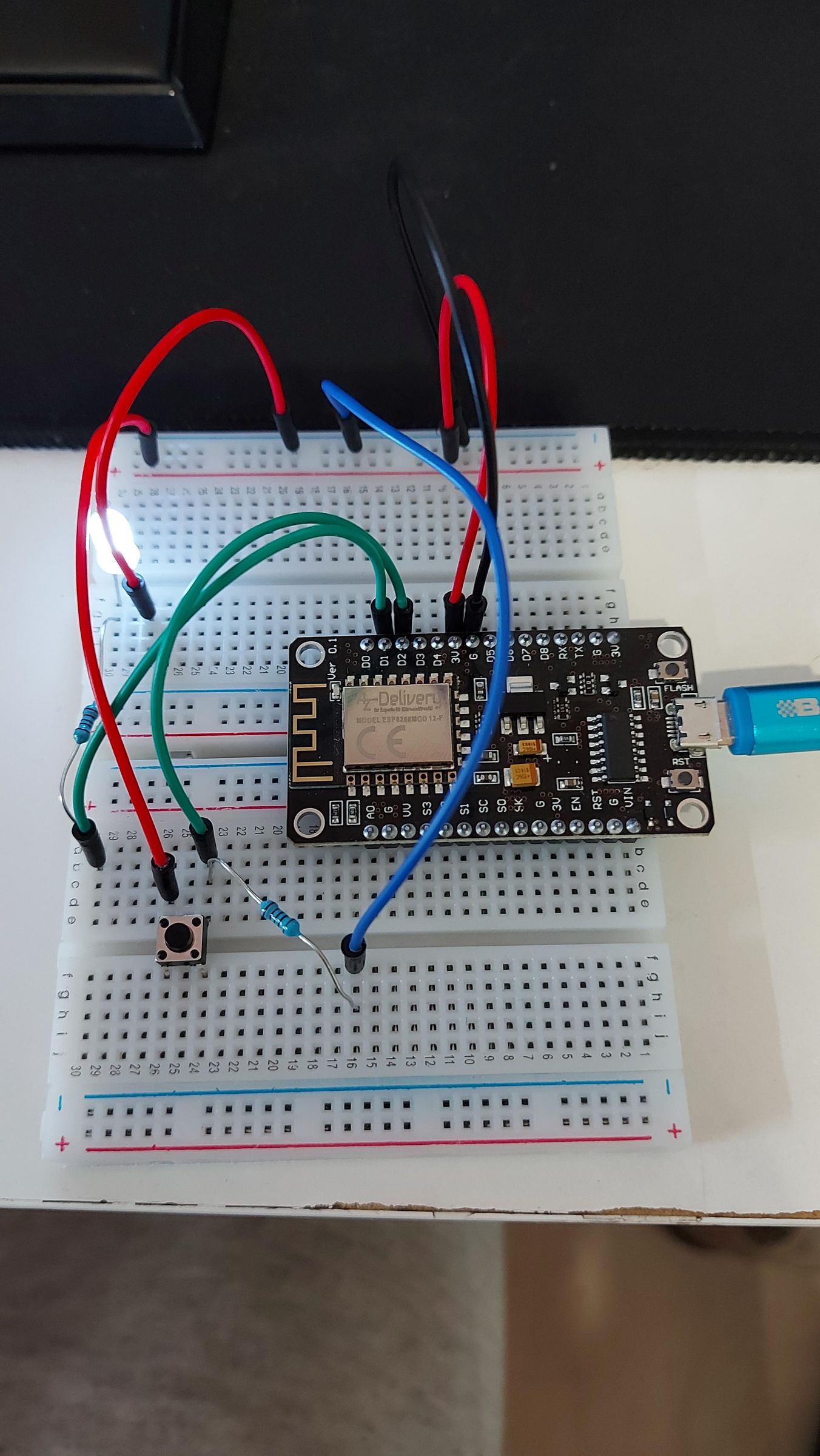 NodeMCU Project—Button Control LED : 3 Steps (with Pictures ...