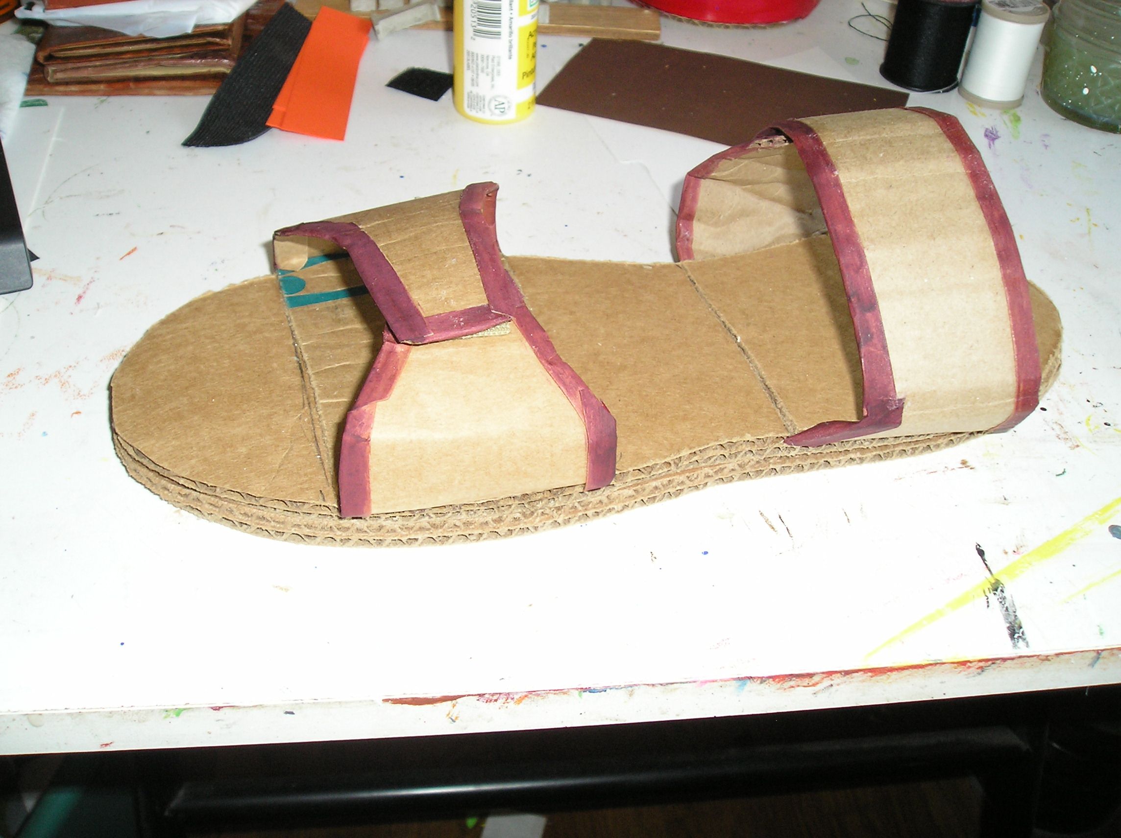 A Pair of Sandals From a Cardboard Box : 8 Steps - Instructables