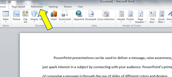 Using the Reference Feature in Word 2010 : 10 Steps - Instructables