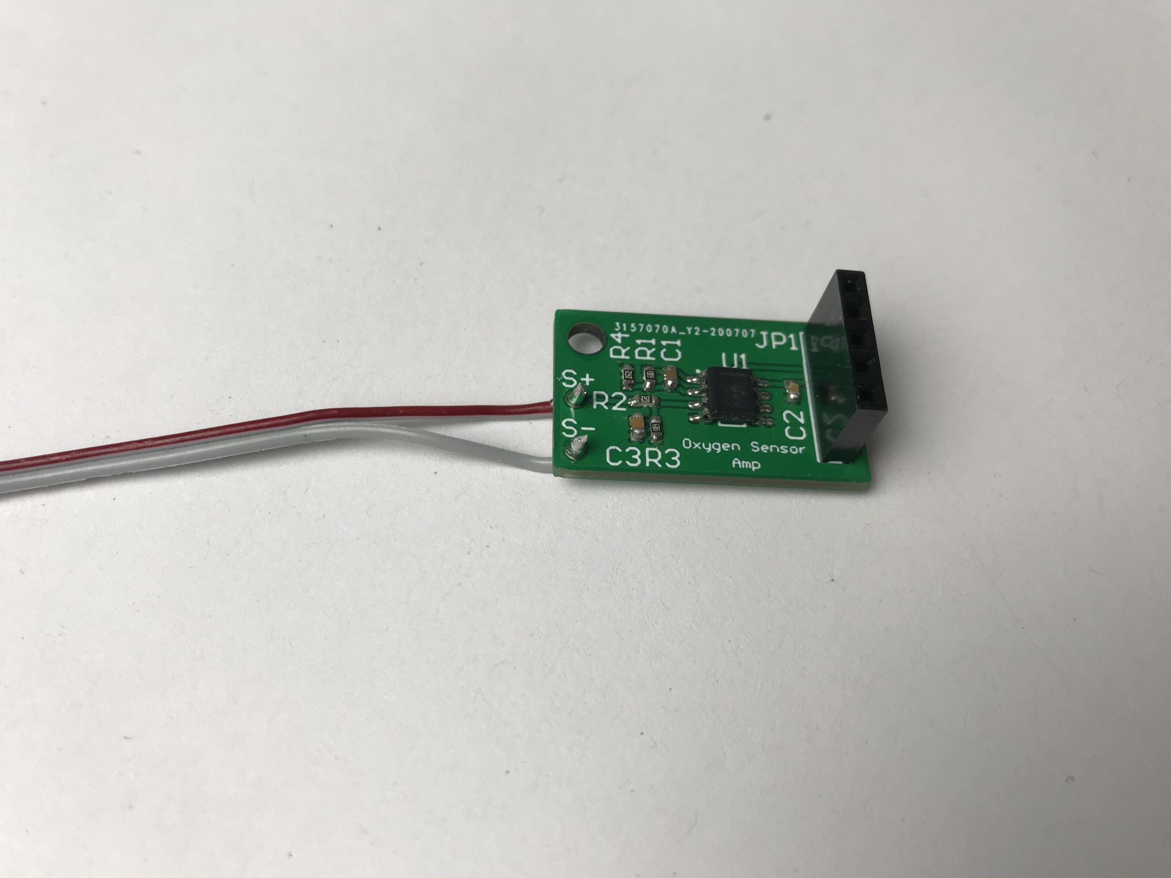 PCB Gain Circuit for SGX-VOX Electrochemical Oxygen Sensor 0-100% FiO2 ...