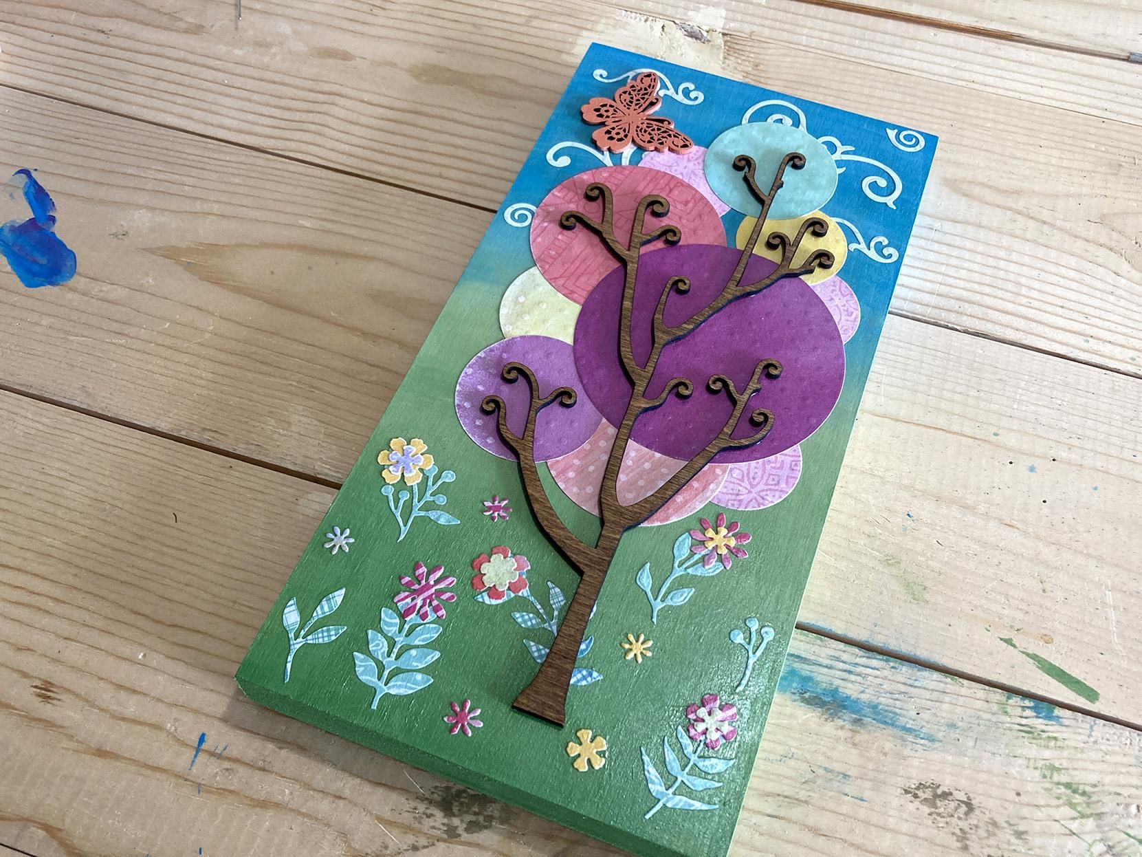Mixed Media Summer Circle Tree Art : 15 Steps (with Pictures ...
