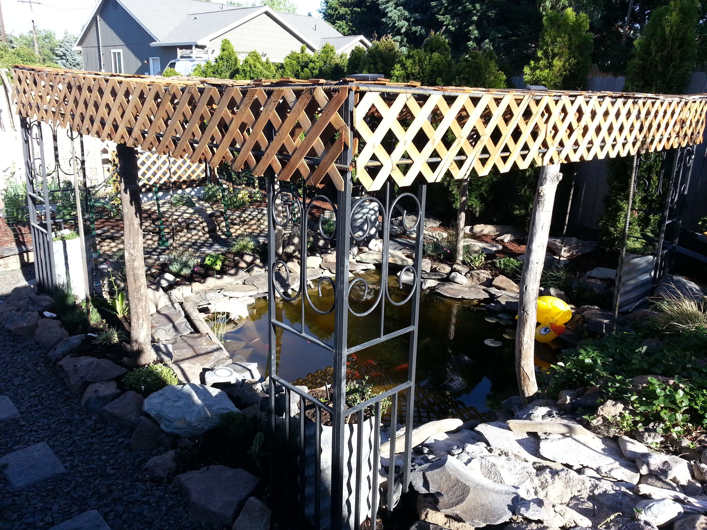 Pond Shade From Salvaged Materials : 9 Steps (with Pictures ...