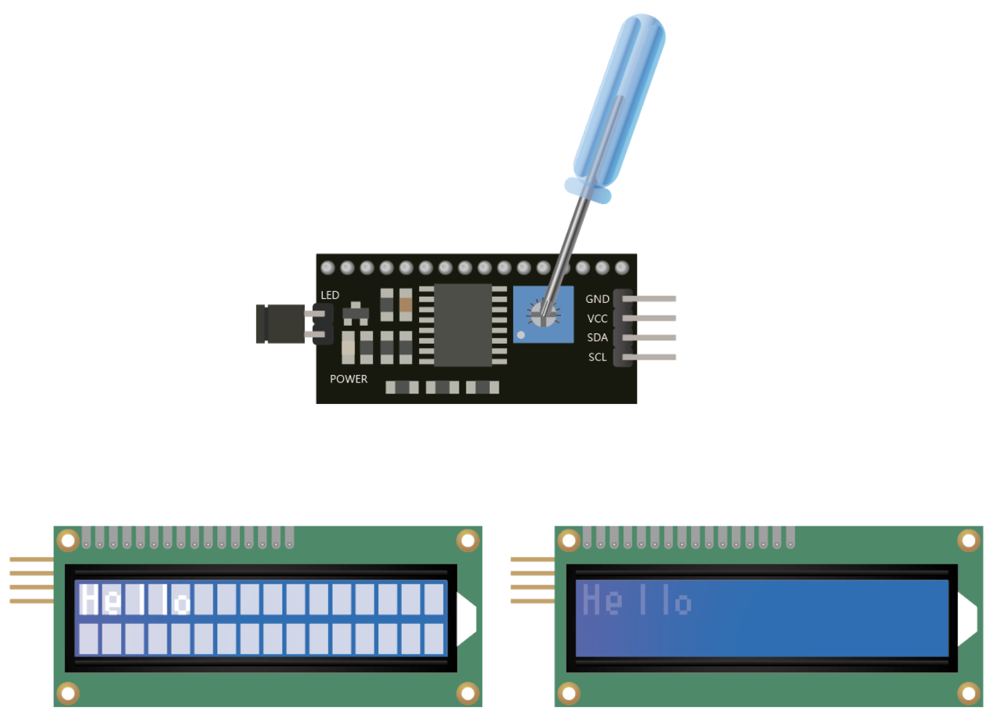 Ultrasonic Sensor Automatic LED Welcome Animation Lights and LCD ...