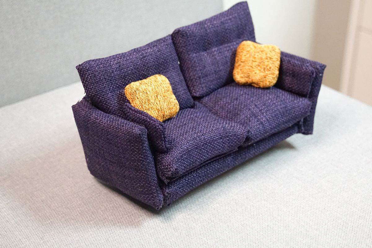DIY Miniature Sofa! | How to Make Your Own Tiny Comfy Couch : 15 Steps ...