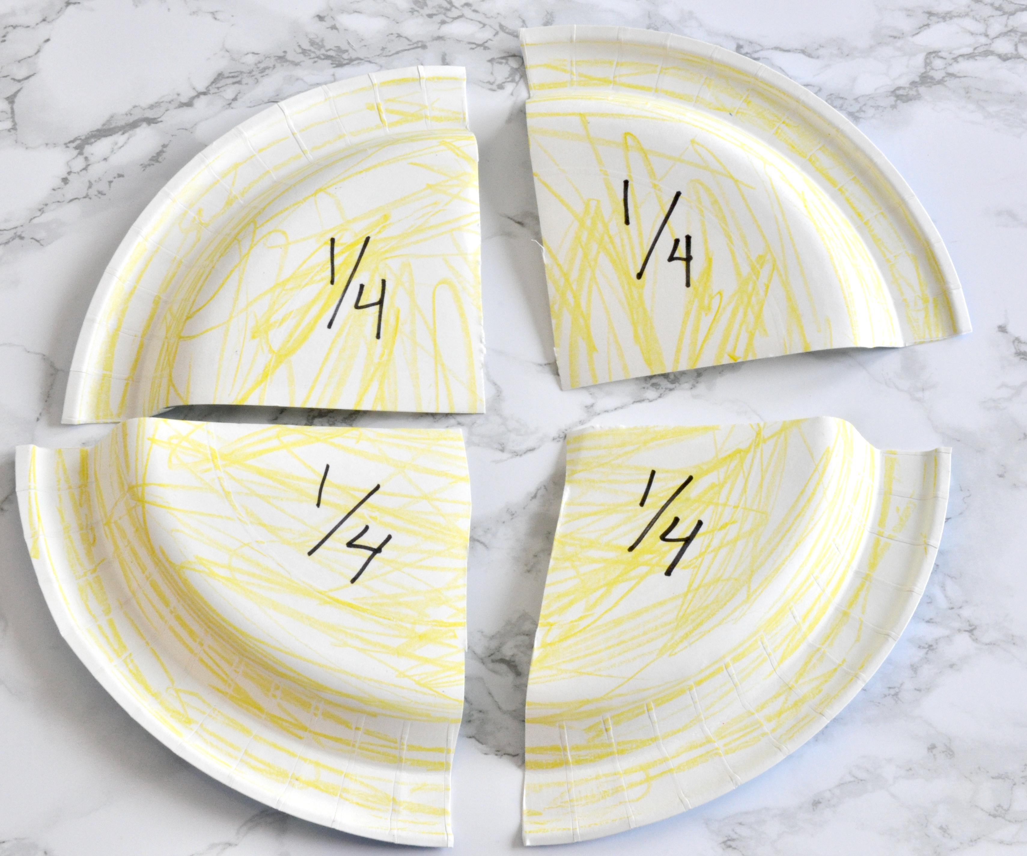 Paper Plate Fractions - Math Manipulative : 8 Steps (with Pictures ...