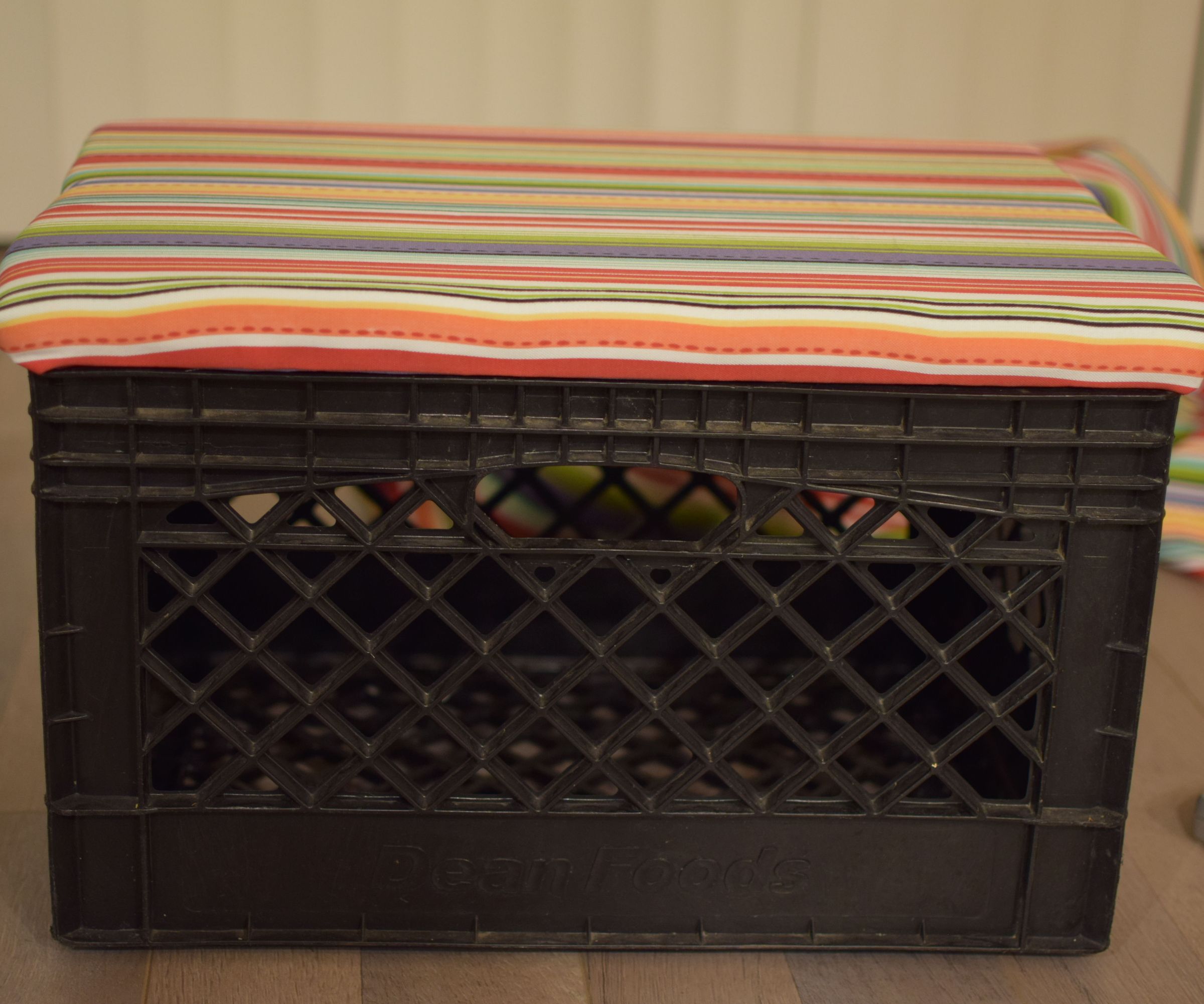 Milk Crate Seat Storage
