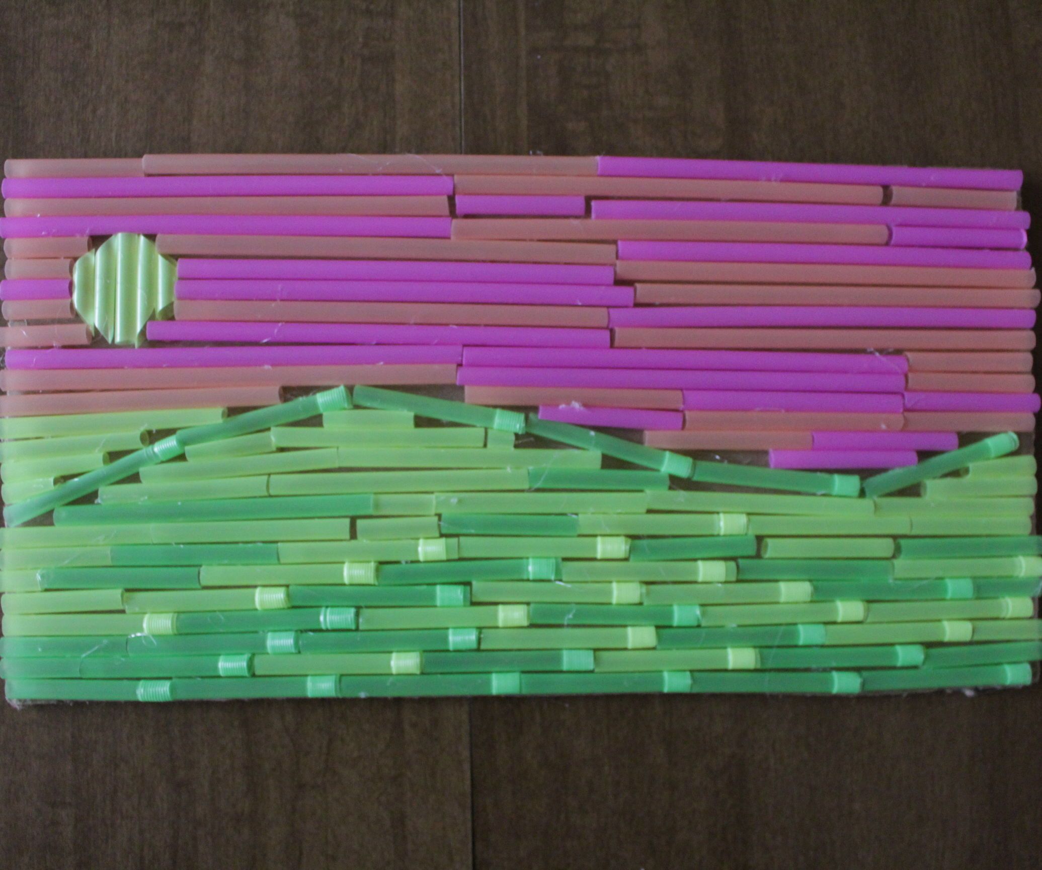 Plastic Straw Cardboard Art : 4 Steps - Instructables