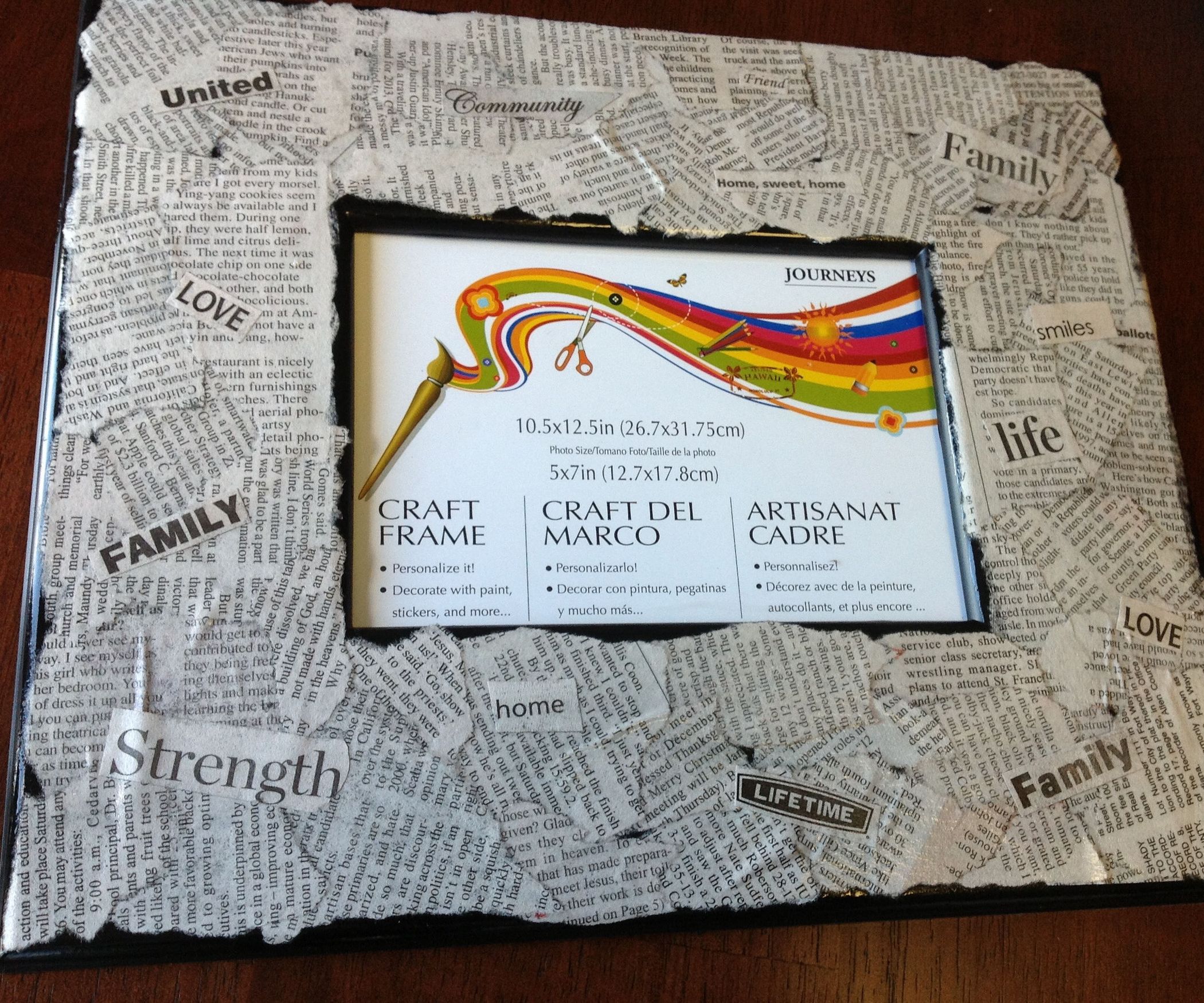 Recycled Newspaper Frame : 4 Steps - Instructables