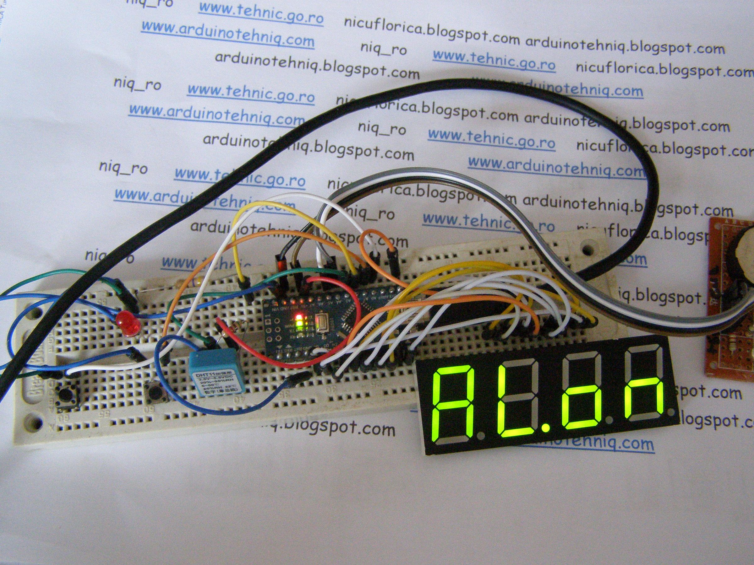 4-digit 7-segment Led Clock With Manual Adjust & Alarm, Thermometer ...
