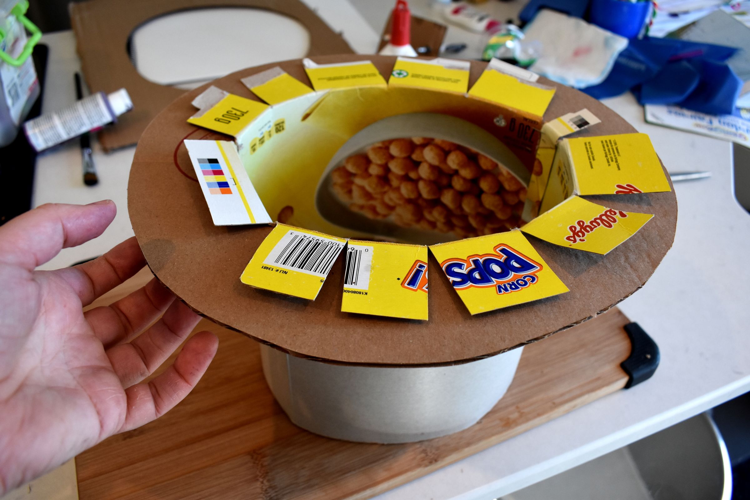 Riveting Cereal Box Top Hat : 8 Steps (with Pictures) - Instructables