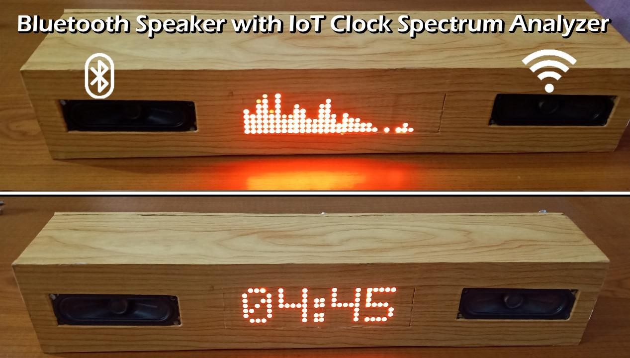 Bluetooth Speaker Wifi IoT Clock With Spectrum Analyzer : 7 Steps (with ...