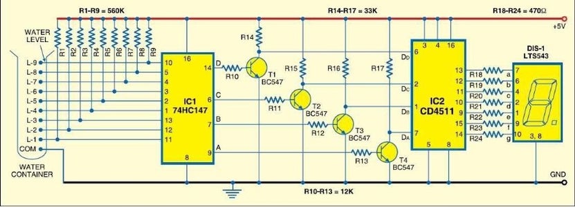 Water Level Indicator | Circuits DIY : 3 Steps - Instructables