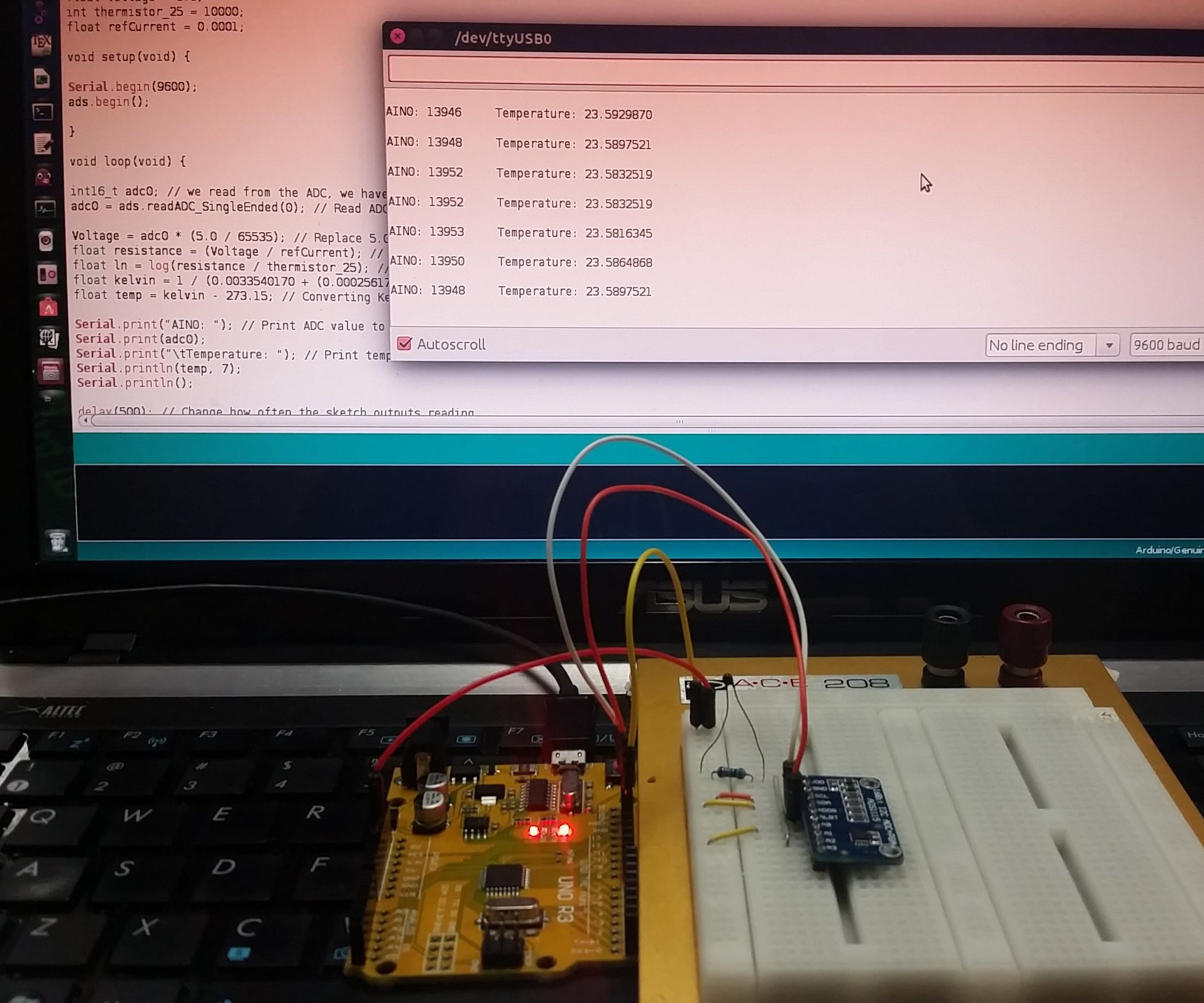 16 Bit I2c Temperature Monitor Using Arduino 6 Steps