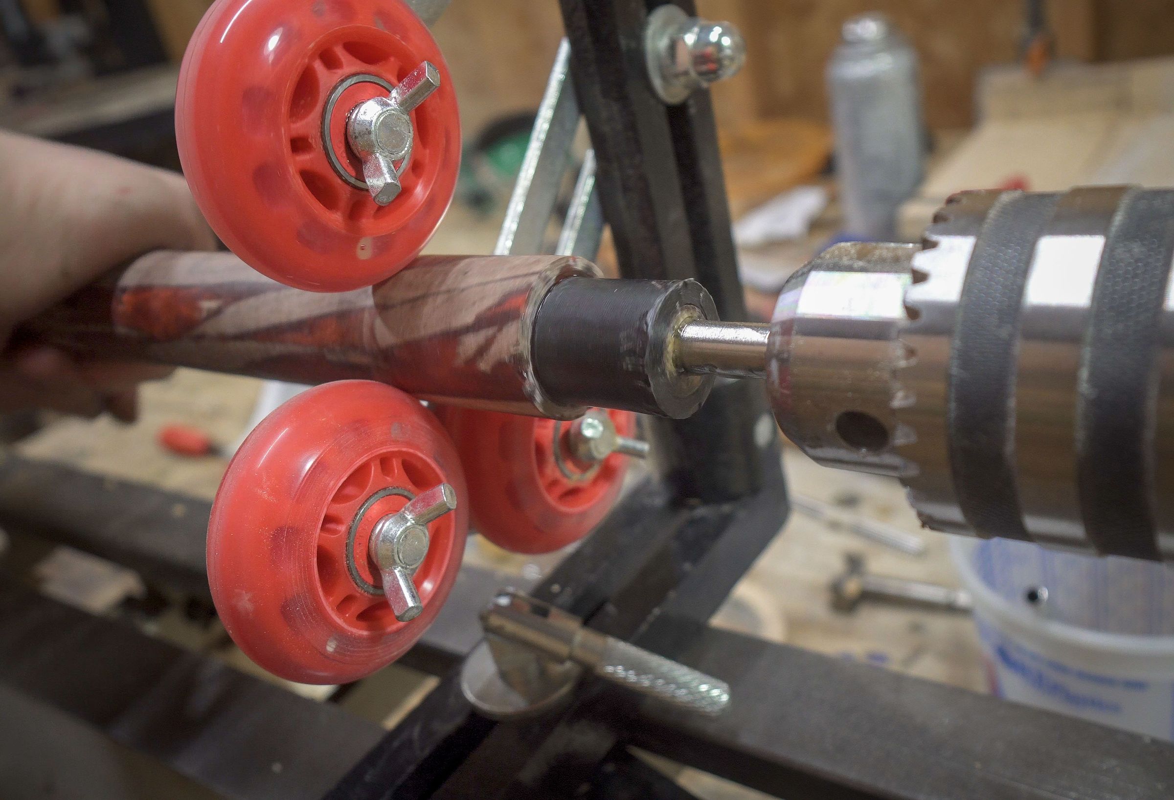 How to Make a Custom Hybrid Epoxy Pool Cue Using a Wood Lathe : 19 ...