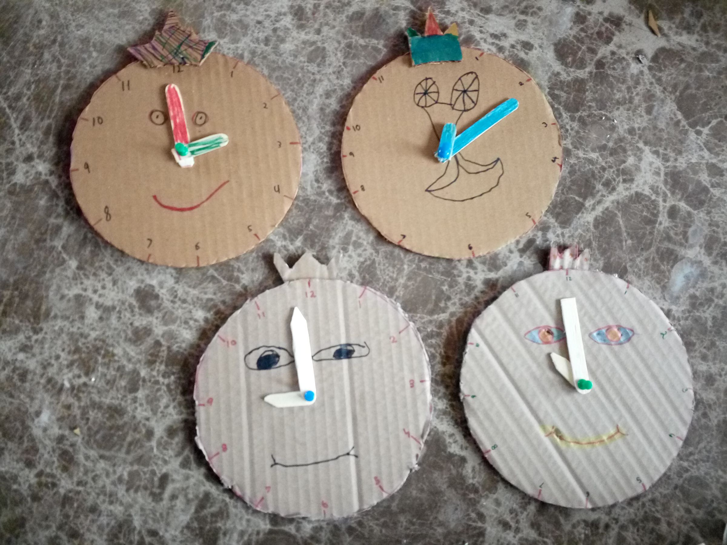 Cardboard Clock for Learning : 4 Steps (with Pictures) - Instructables