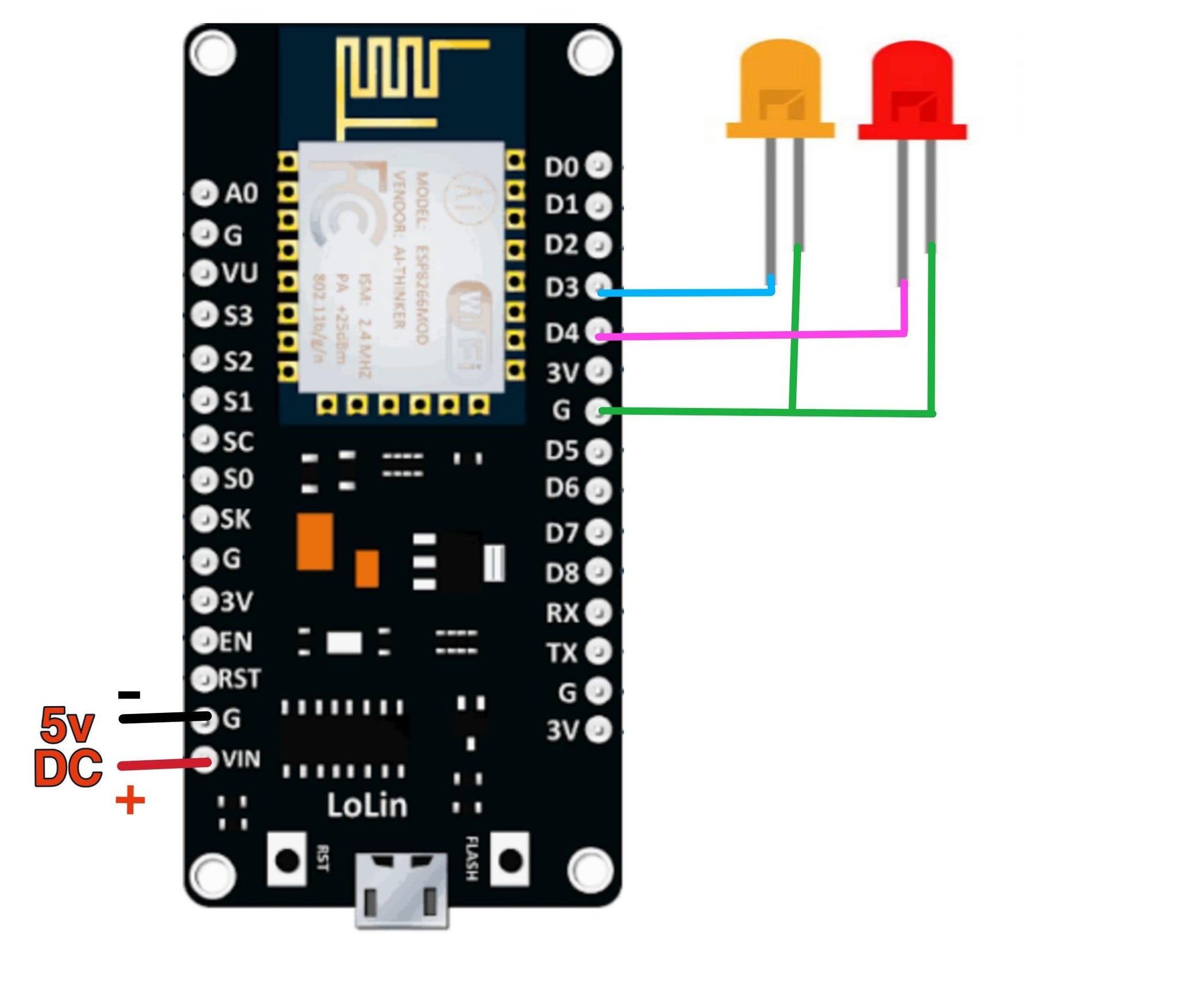 Simple Wi Fi Controlled Led Using Nodemcu In Access Point Ap Mode 6