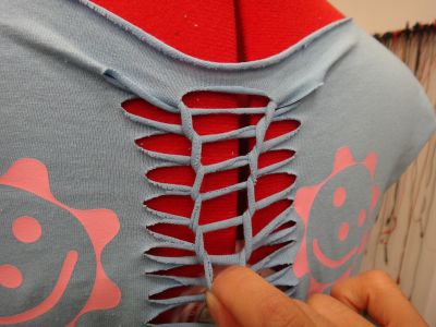 DIY T-shirt Design: Lace Up Sides - No Sew : 5 Steps - Instructables