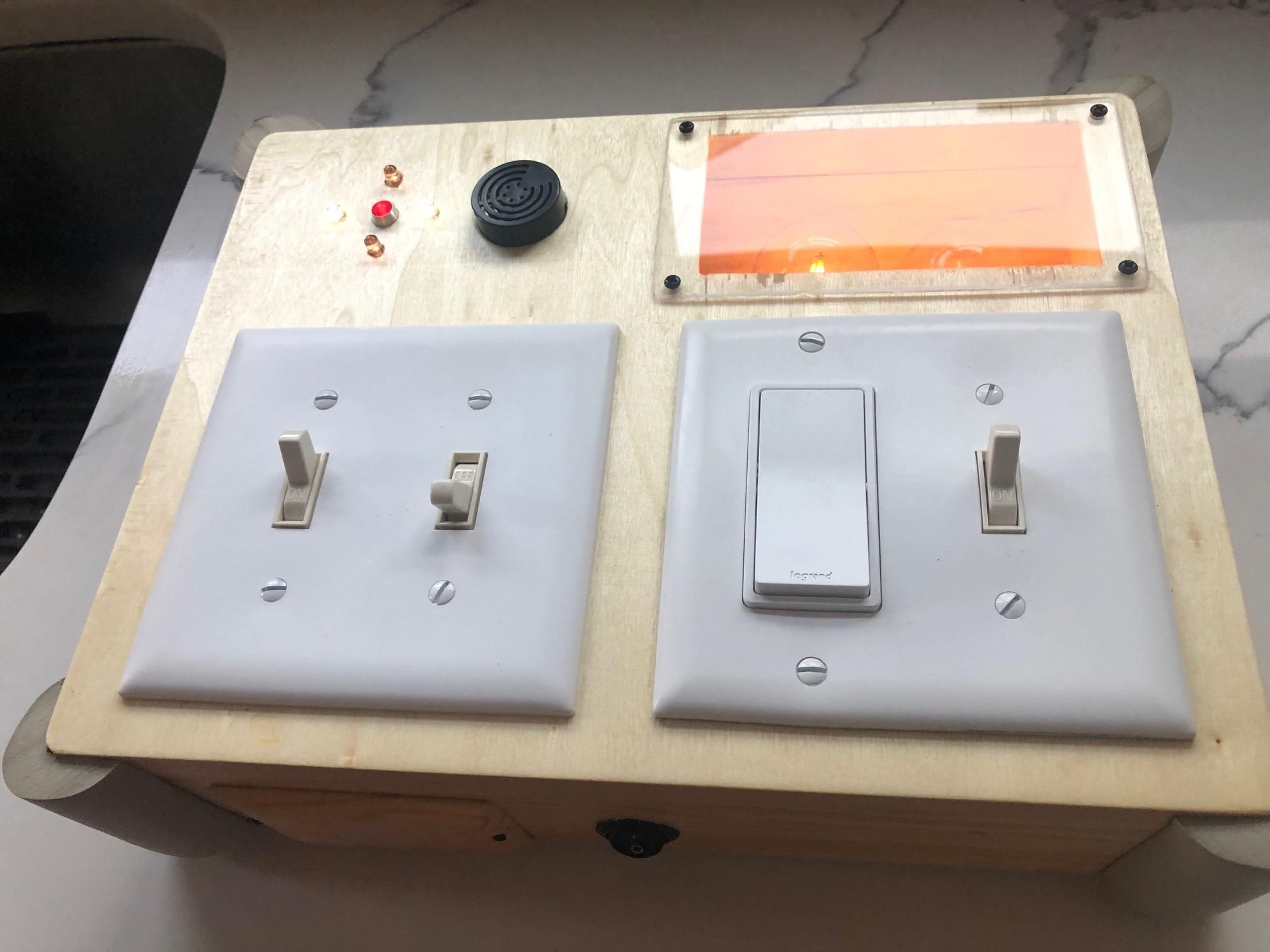 Busy Button Box - Montessori-style Electronic Board Toy for Toddlers ...