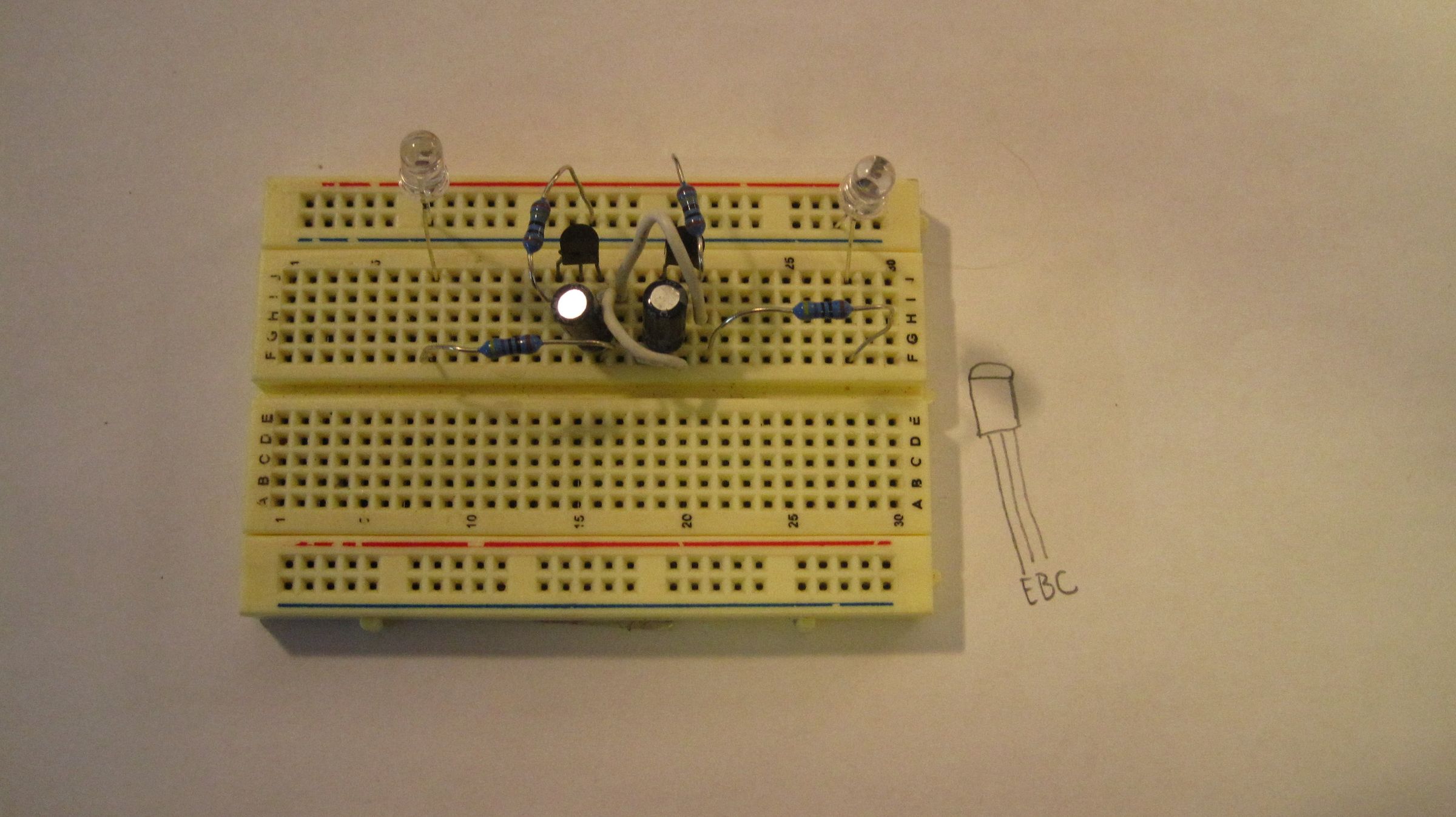Two Transistor LED Flasher Circuit : 5 Steps - Instructables