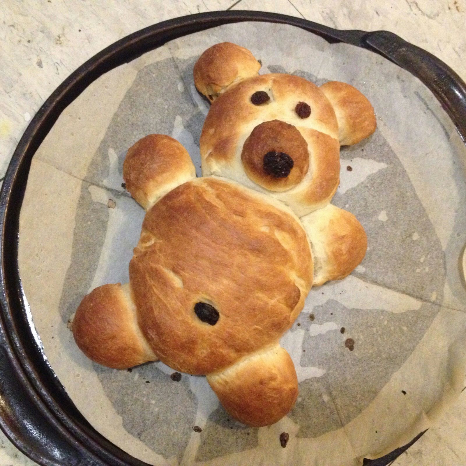 Teddy Bear (chocolate Stuffed) Bread : 4 Steps (with Pictures ...