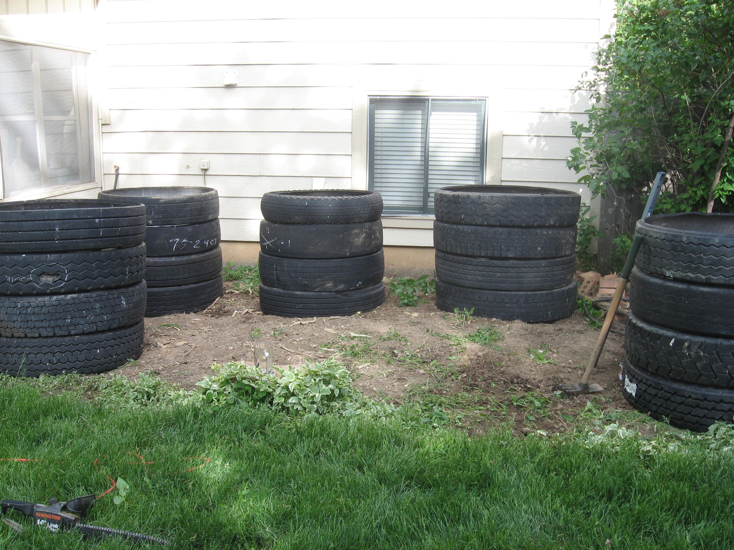 Build a Raised Bed Garden From Tires : 9 Steps (with Pictures ...