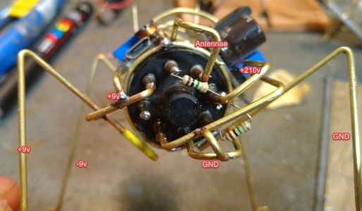 Circuit Sculpture Based on an EM34 Tuning Indicator Tube : 4 Steps ...