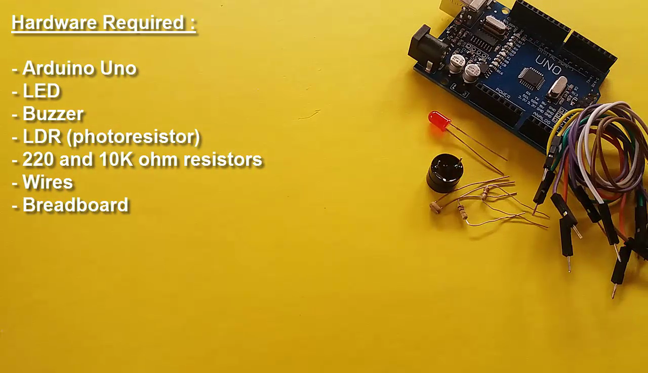 Arduino - Buzzer With LDR and LED : 5 Steps (with Pictures) - Instructables